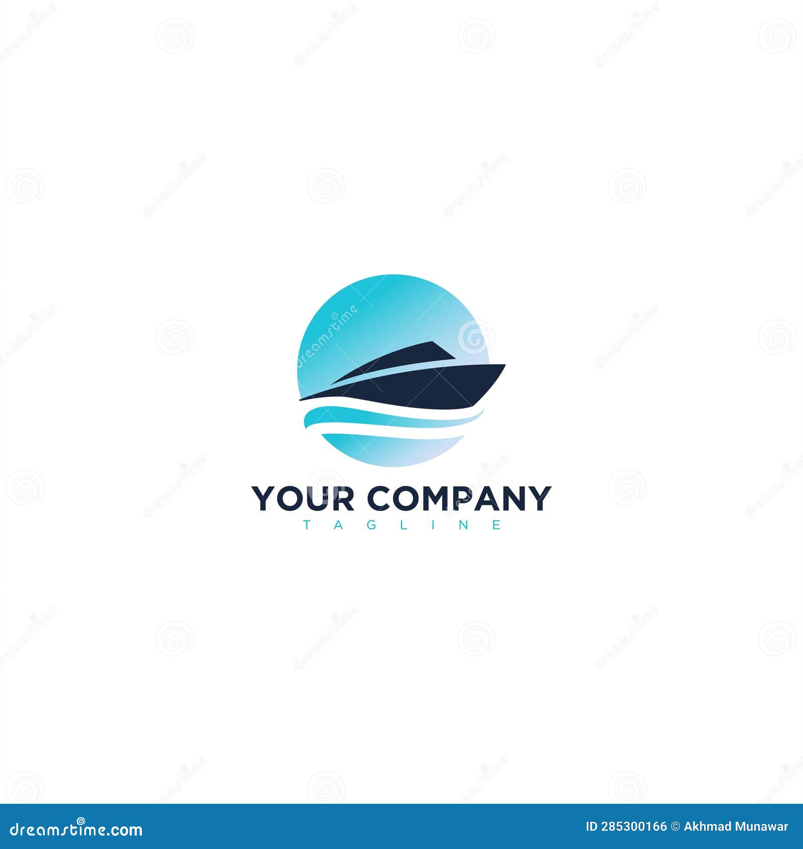 Simple Ship and Wave Logo Vector Abstract Stock Vector - Illustration ...