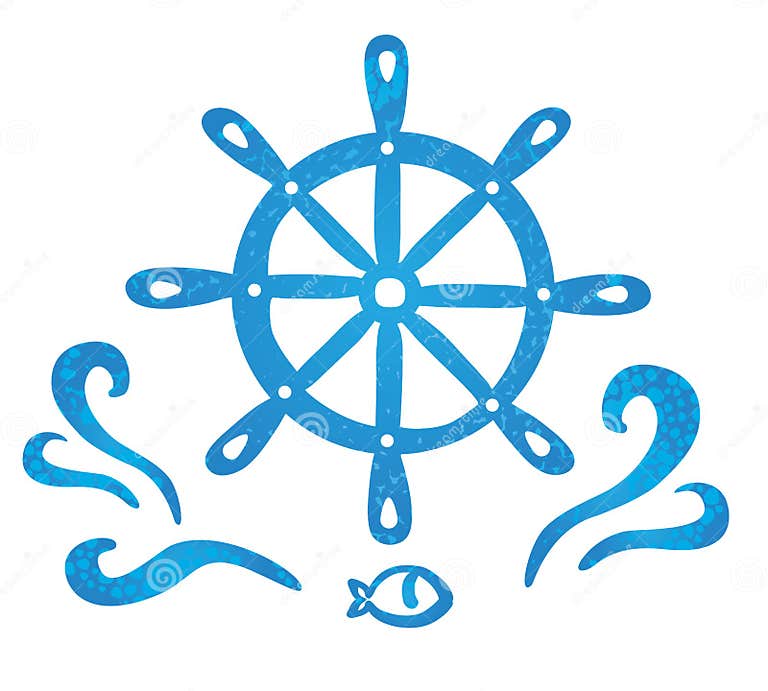A simple ship wheel stock vector. Illustration of restaurant - 80257510