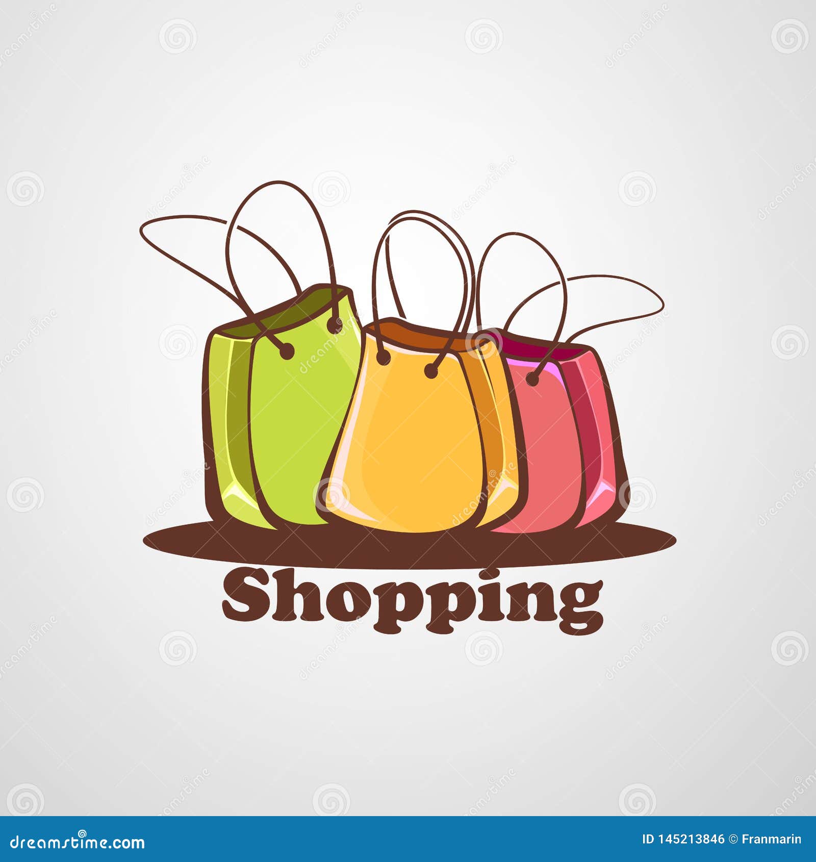 Simple shopping logo stock vector. Illustration of internet - 145213846
