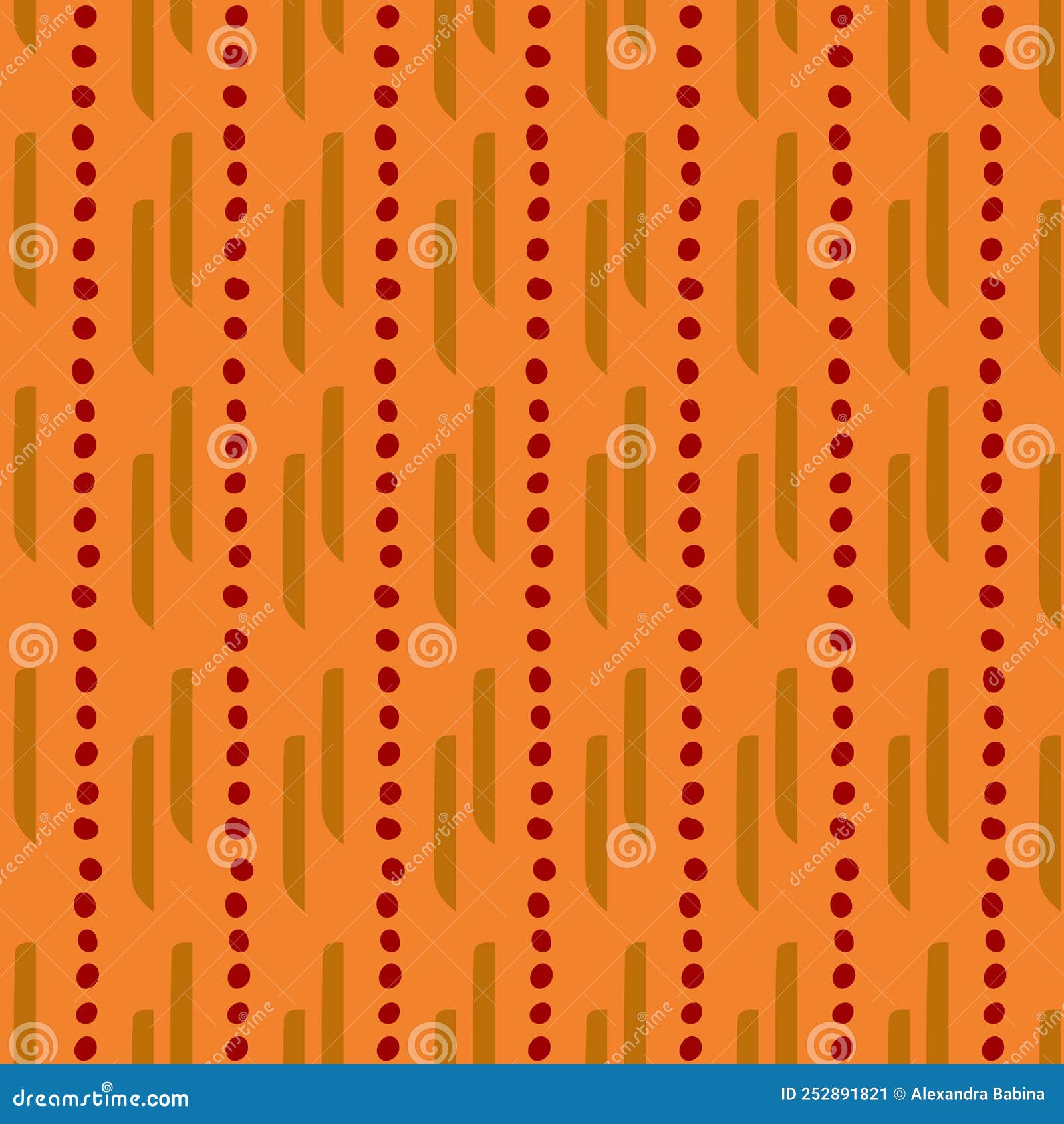 Simple Short Lines and Polka Dot Seamless Pattern. Stock Vector ...