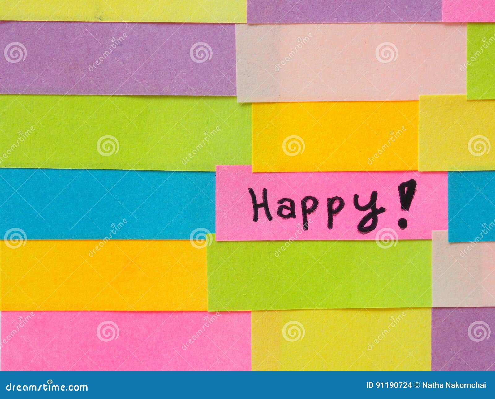 Simple Short Messages Written on Colorful Sticky Notes. Stock Photo ...
