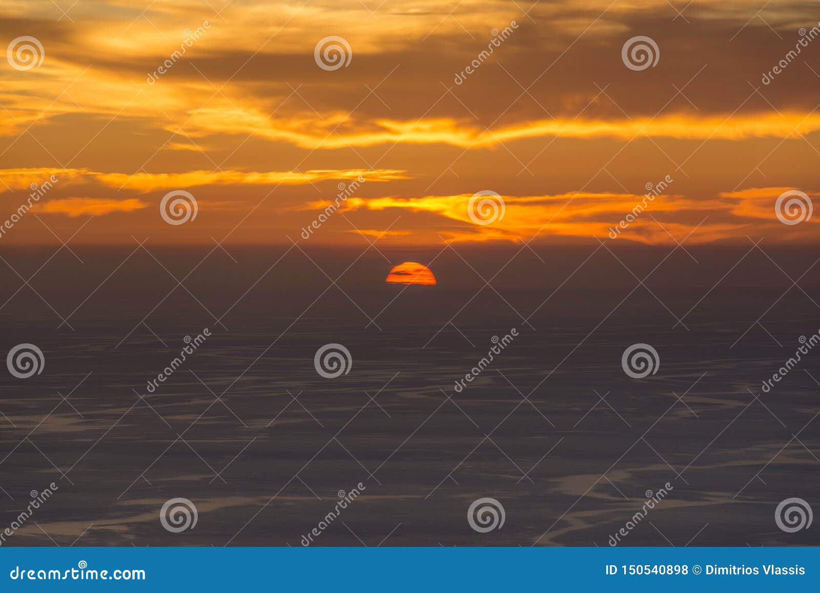 Simple Shot of a Beautiful Sunset at Corfu Greece. Stock Photo - Image ...