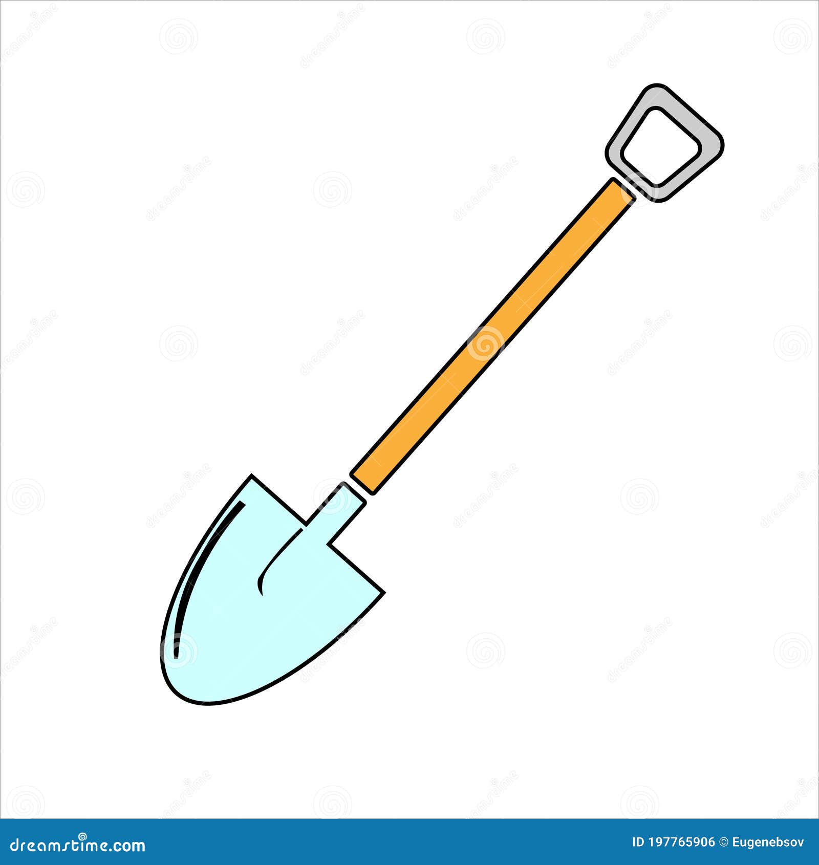 Simple Shovel Icon Illustration Concept of Work Tools Stock Vector ...