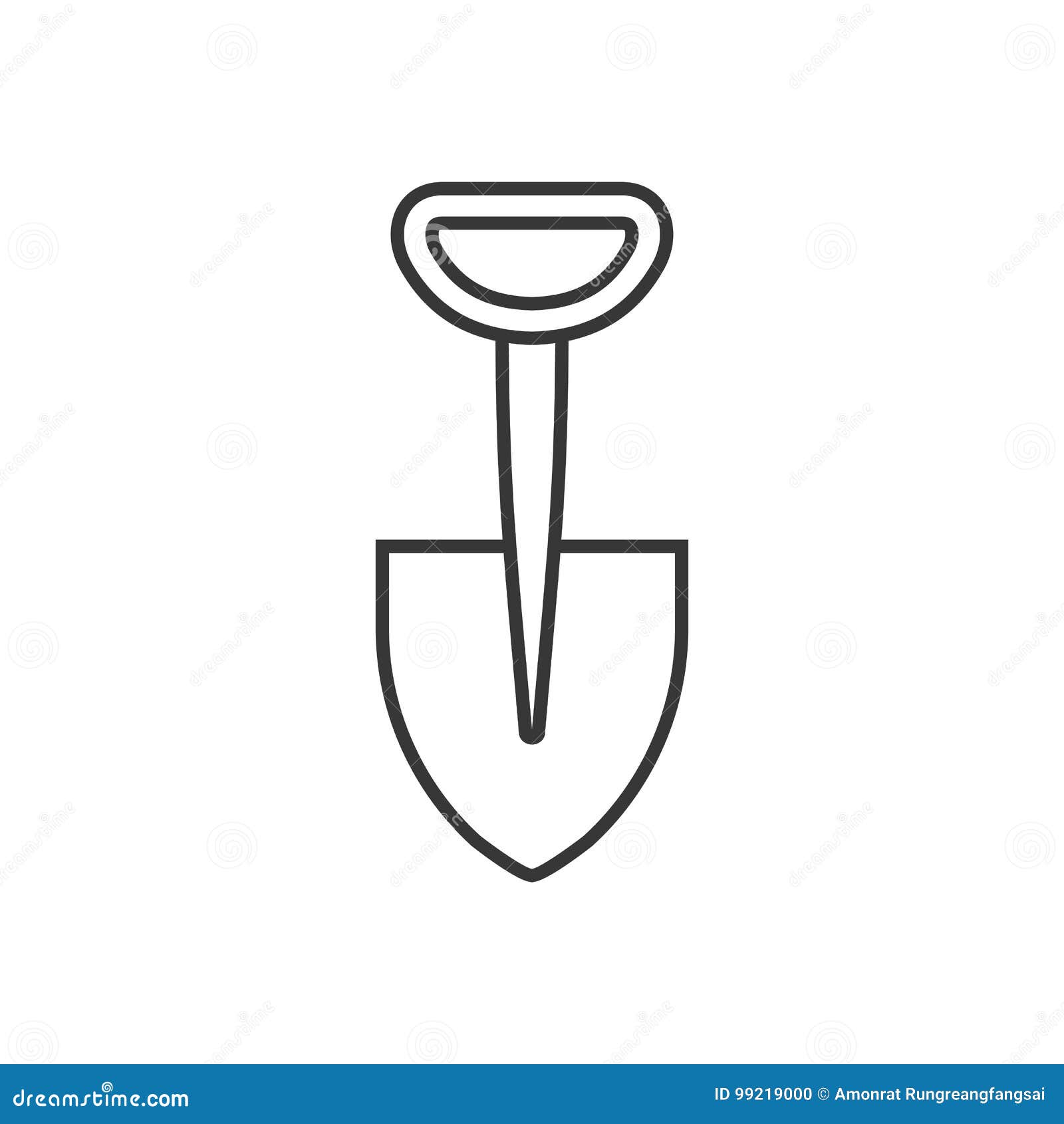 Simple shovel icon stock vector. Illustration of gardener - 99219000