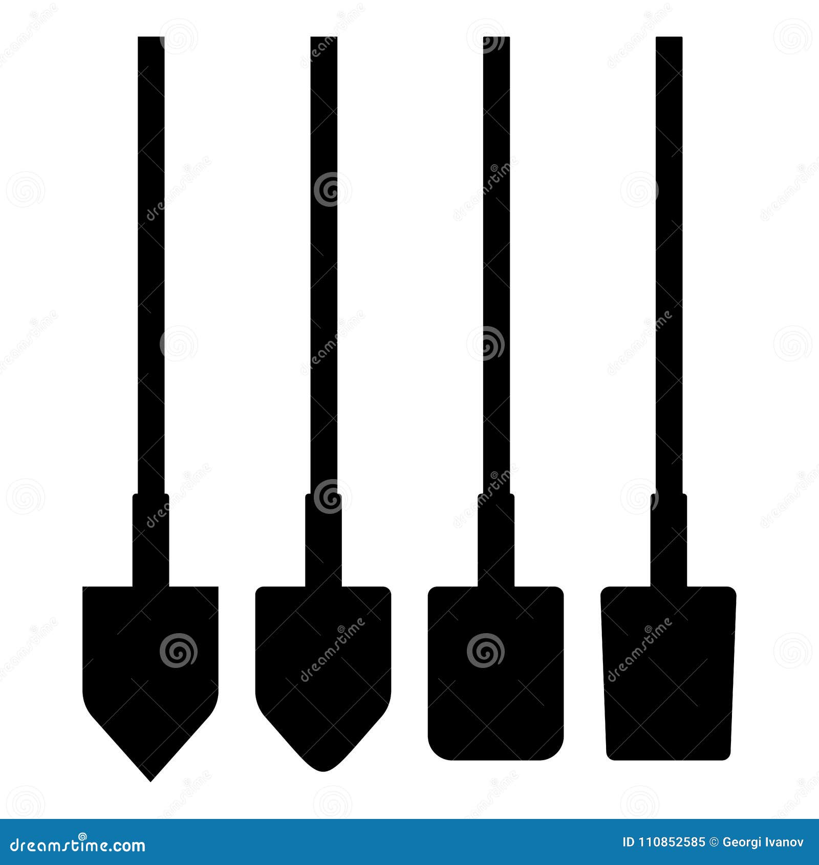 Simple Shovel Icon Illustration Concept Of Work Tools Cartoon Vector ...