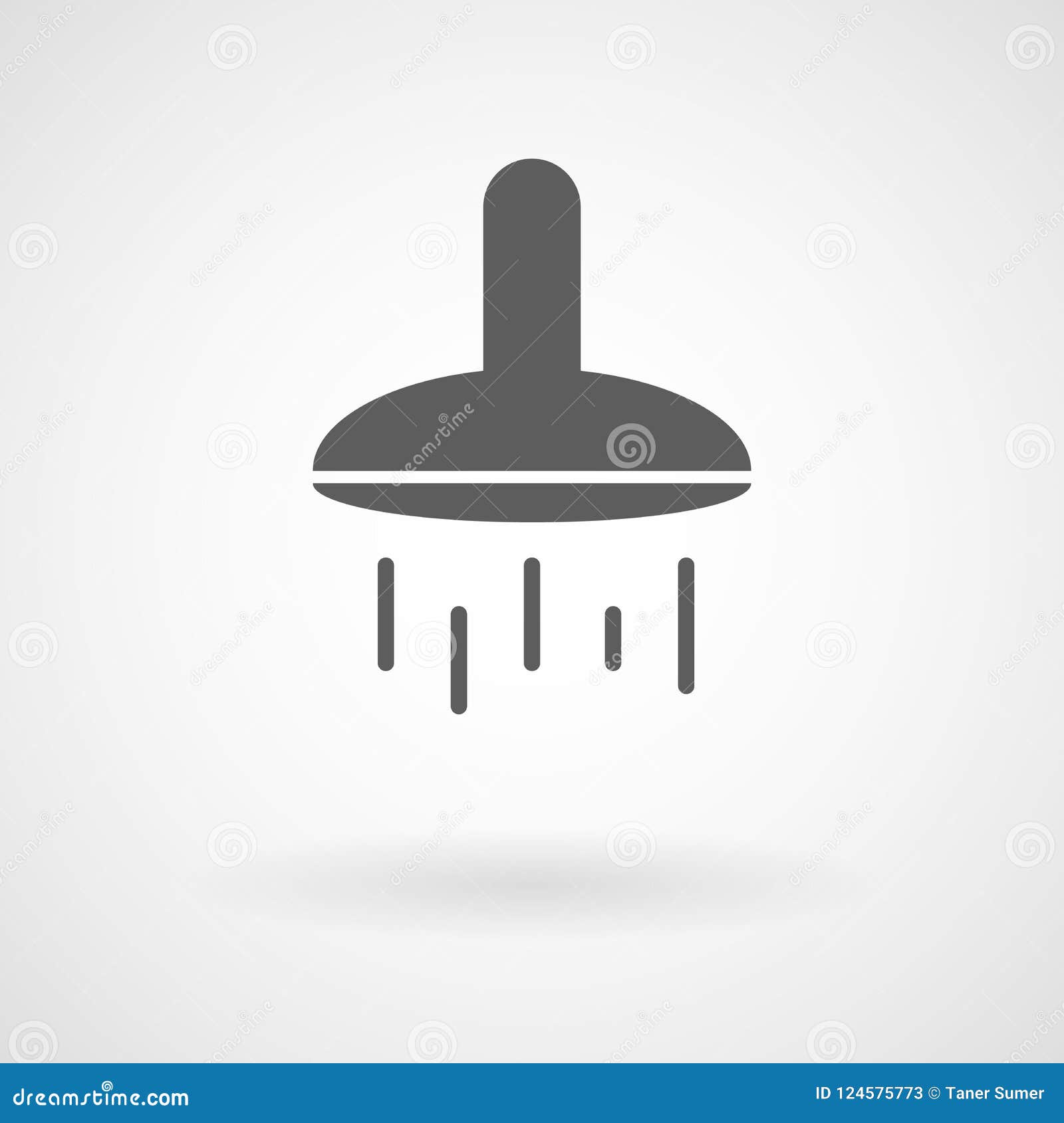 Simple shower icon, vector stock vector. Illustration of sign - 124575773
