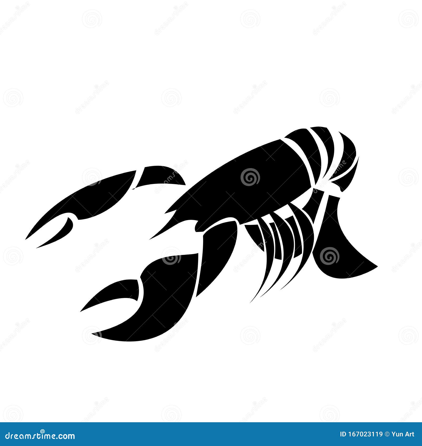 Simple Shrimp Vector Logo Design Stock Vector - Illustration of animal ...