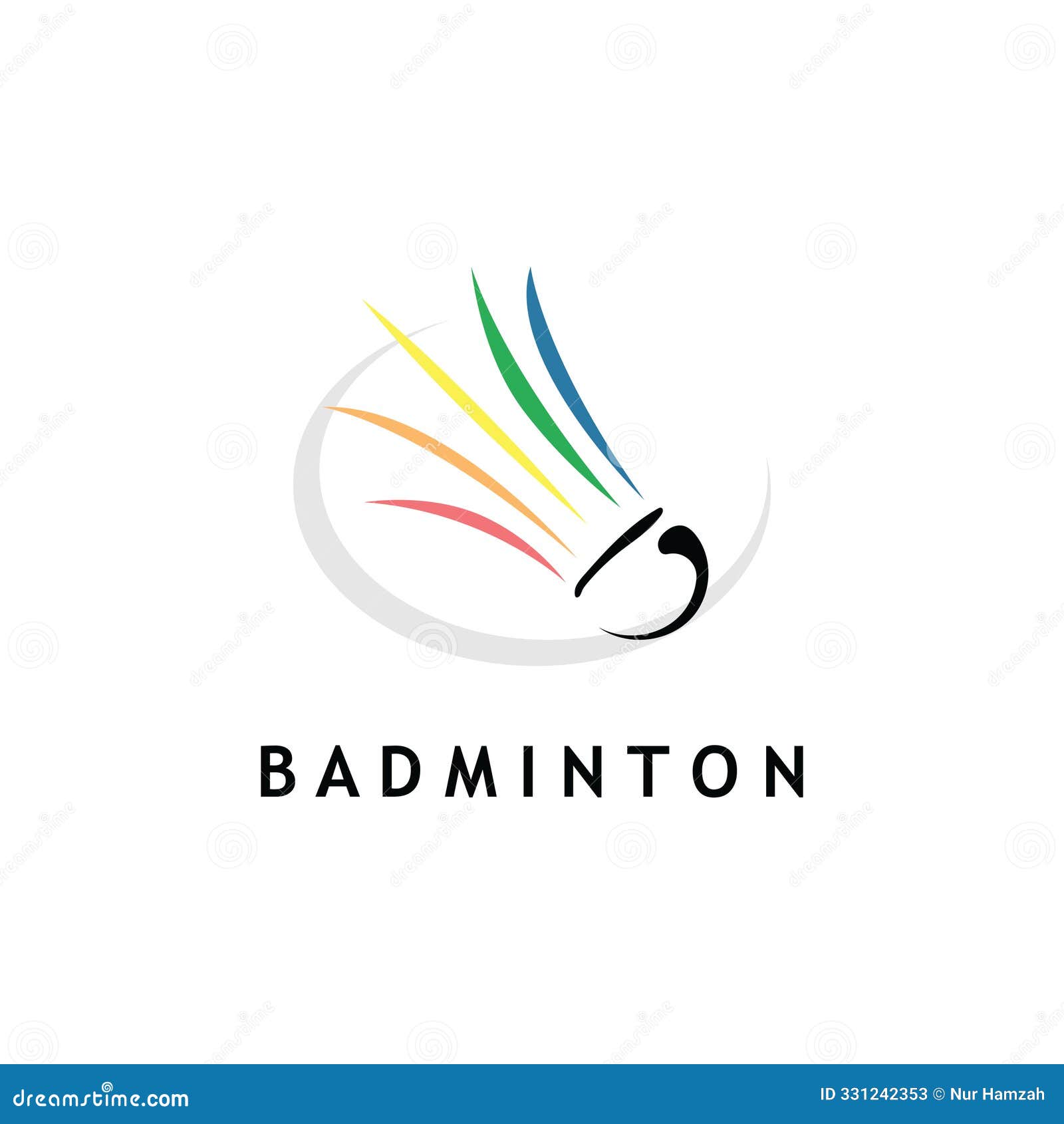 Simple Shuttlecock Design for Badminton Stock Illustration ...