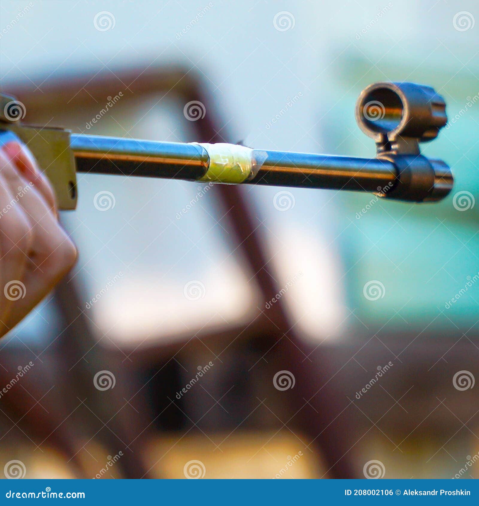 Simple Sight on a Rifle. Selective Focus Stock Photo - Image of double ...