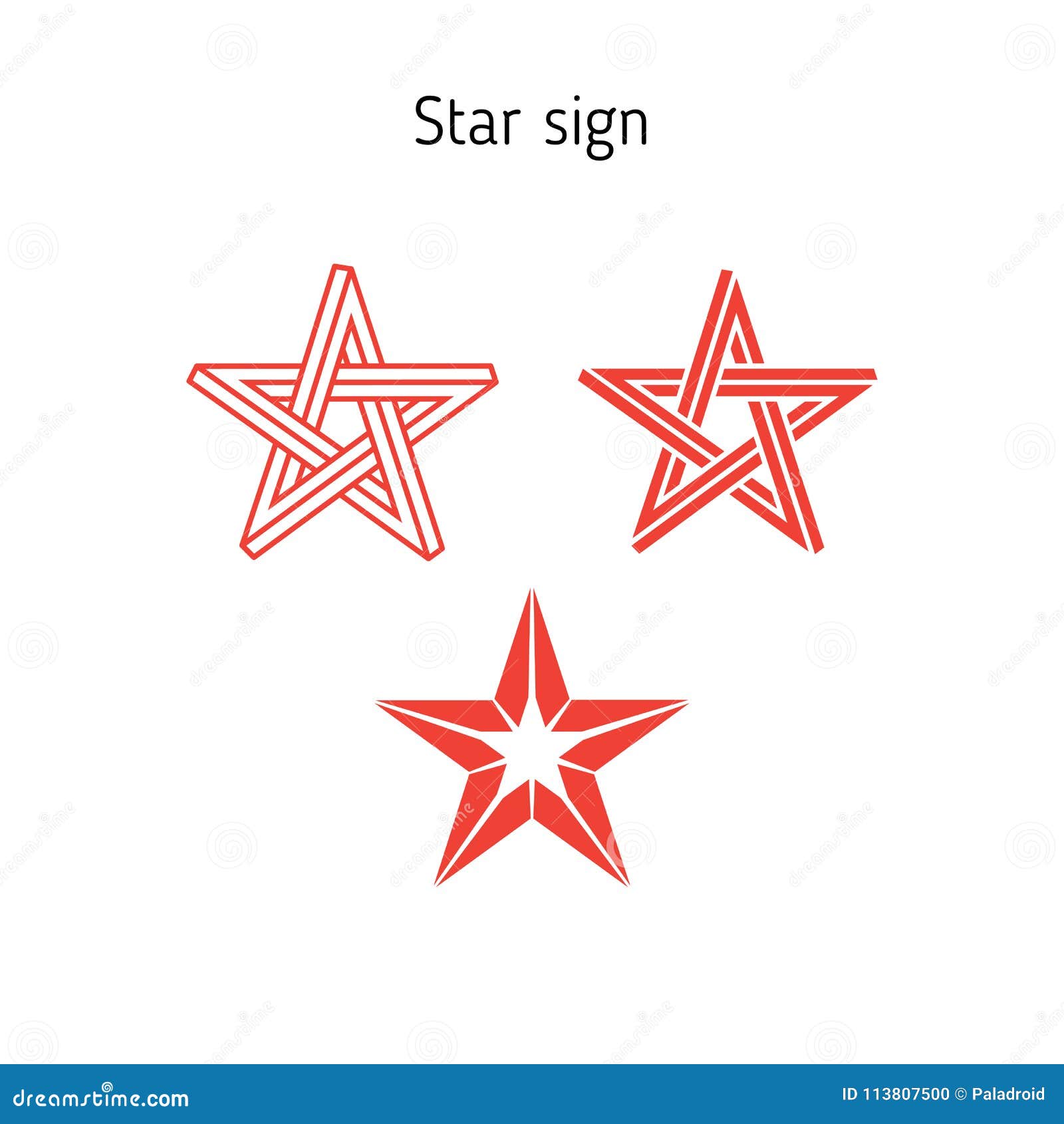Simple Sign in the Form of a Star Stock Vector - Illustration of badge ...