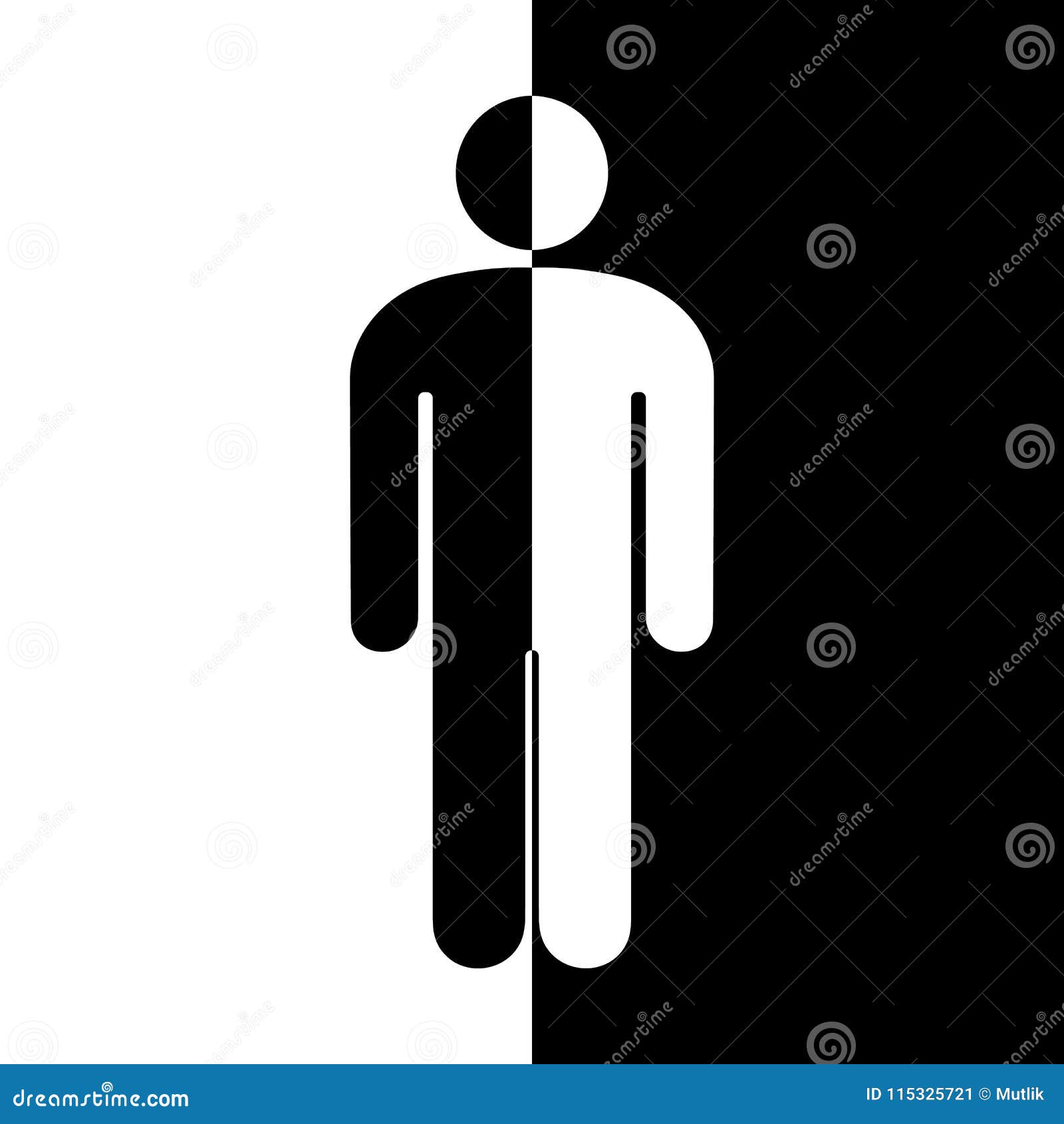 Simple sign of a person stock vector. Illustration of button - 115325721