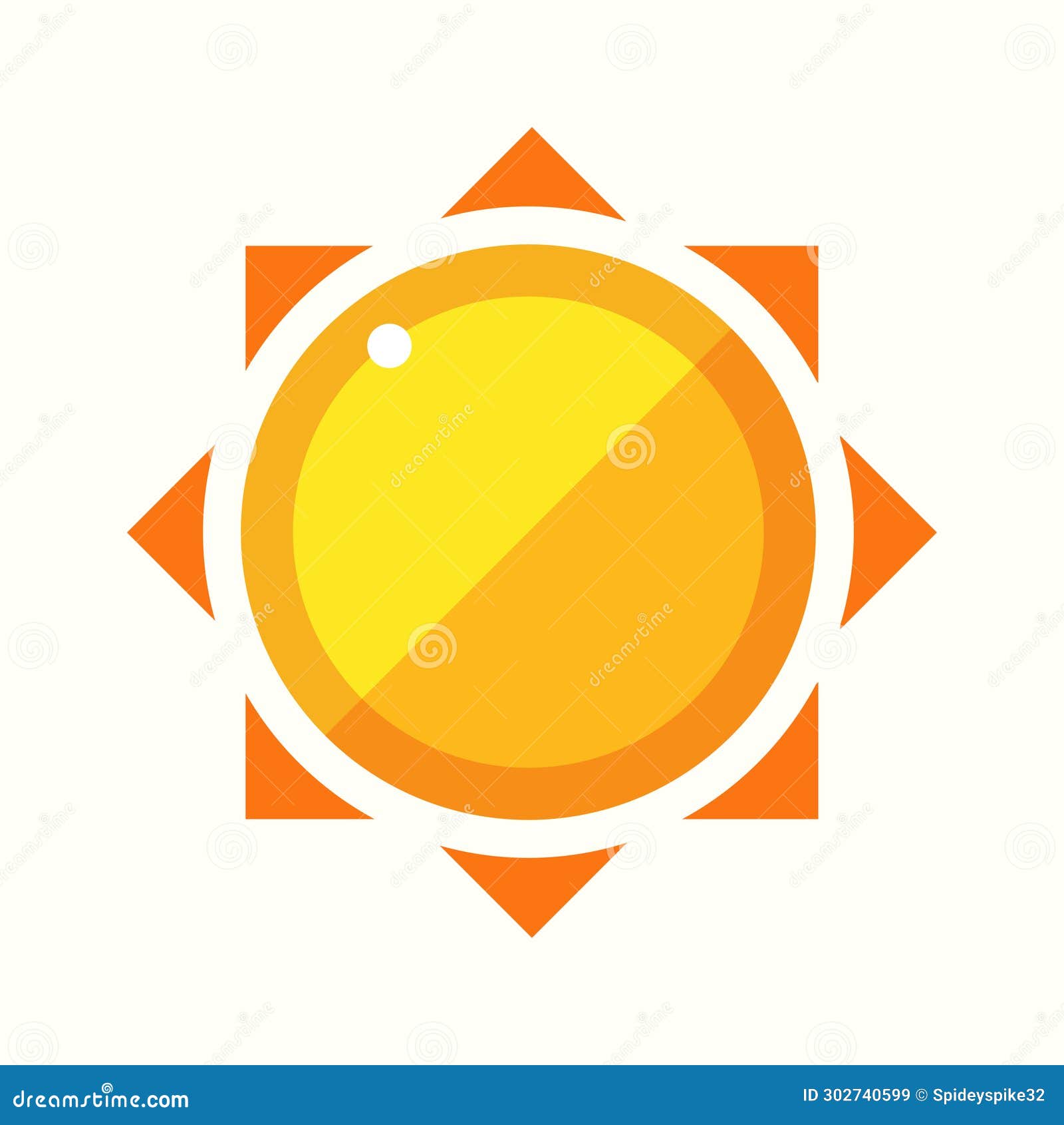 A Simple Sign of a Sun. Vector Illustration Stock Illustration ...
