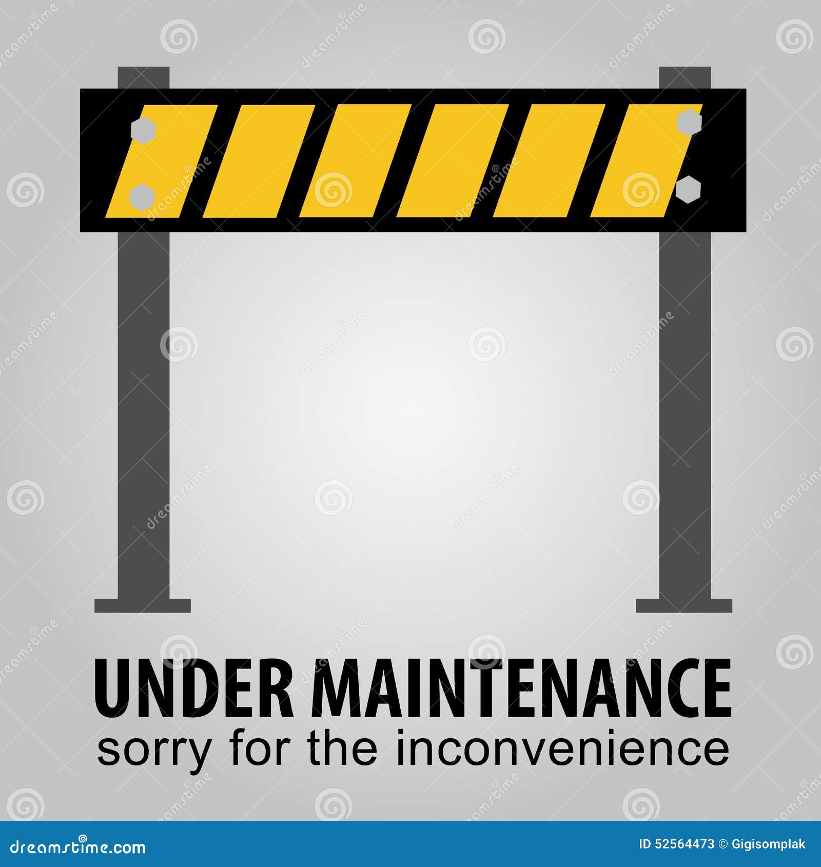 Simple Sign, Under Maintenance Stock Vector - Illustration of toolkit ...