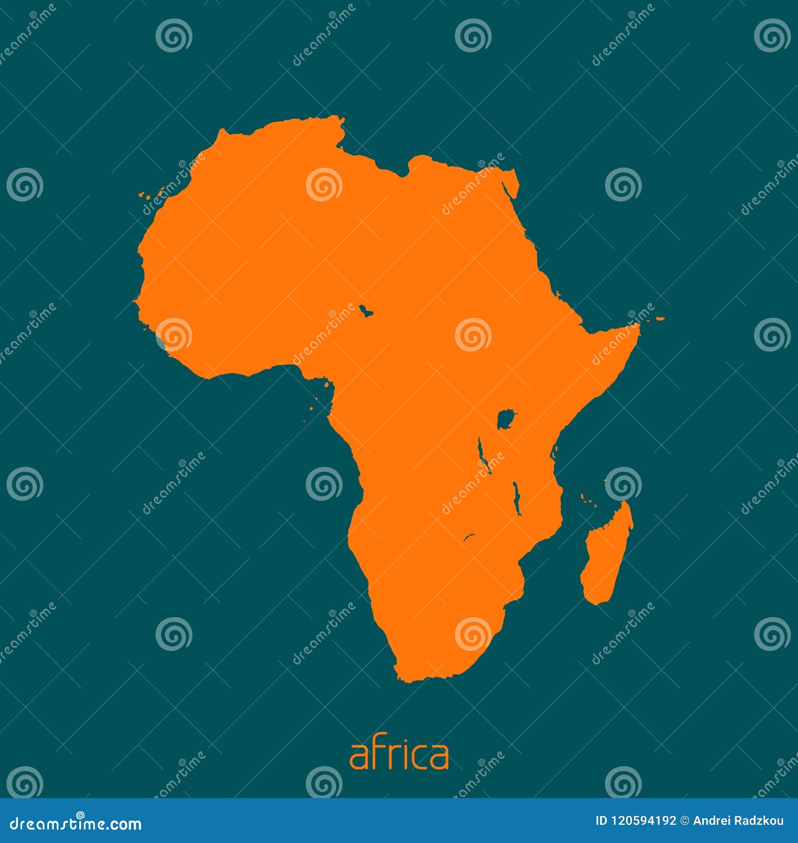 Simple Map Of Africa. Africa Map Outline. Rough Sketch Of Africa Map On ...