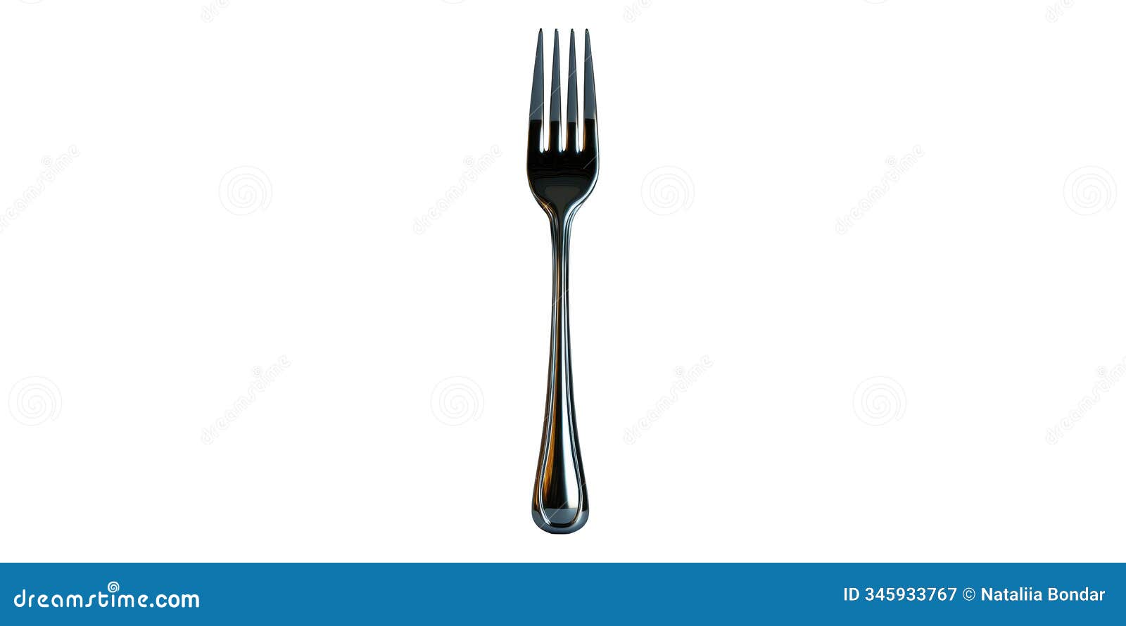 Simple Silver Fork with Slim Handle Isolated on Transparent Background ...