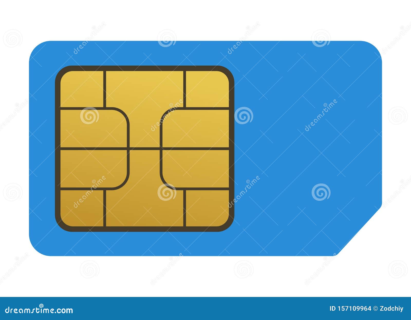 Simple Sim Card Vector Object Stock Vector - Illustration of accessory ...
