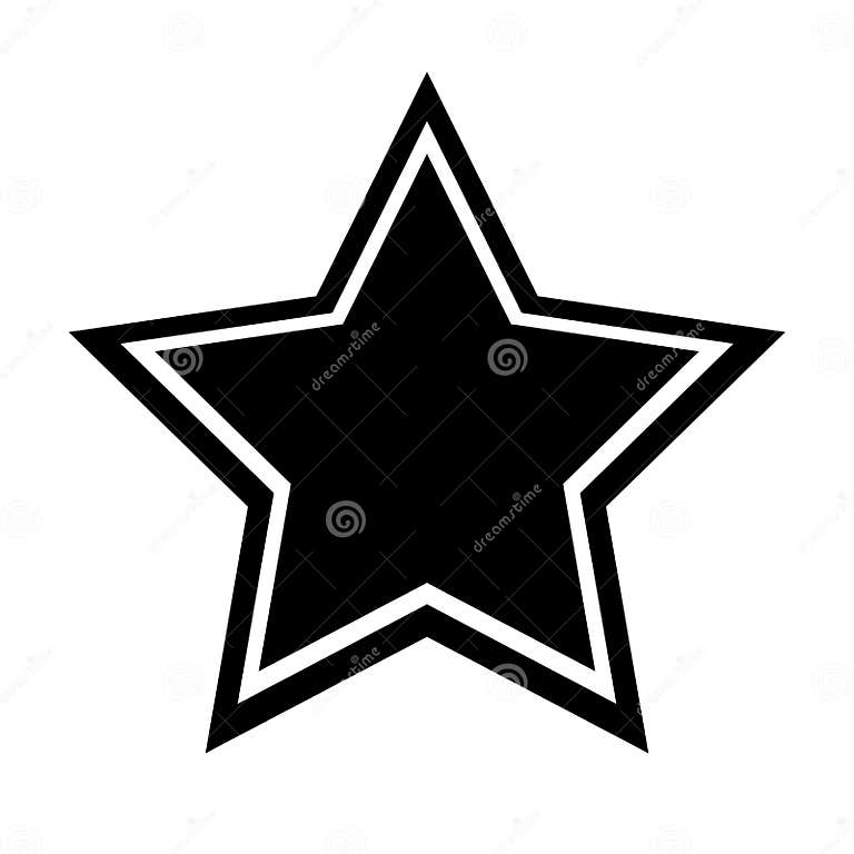 Simple Black Star Icon. Vector. Stock Vector - Illustration of flat ...
