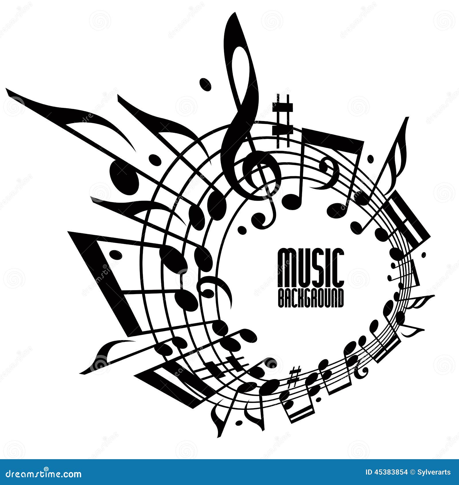 Simple Single Color Music Background Stock Vector - Illustration of ...