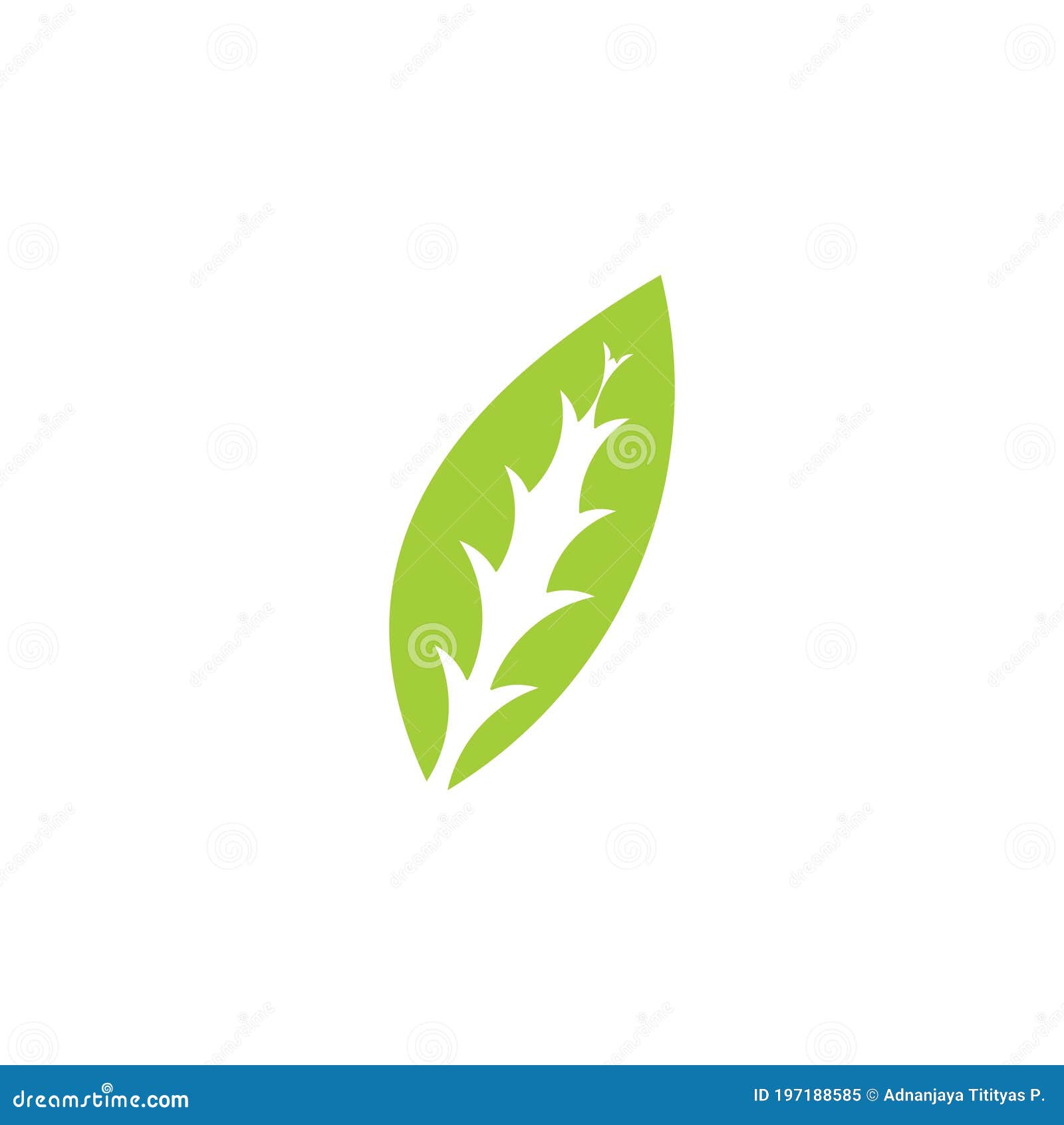 Simple Single Leaf Geometric Logo Vector Stock Vector - Illustration of ...