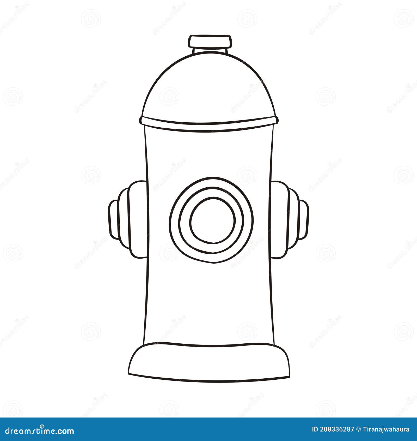 Simple Sketch of Fire Hydrant Vector Illustration Stock Vector ...