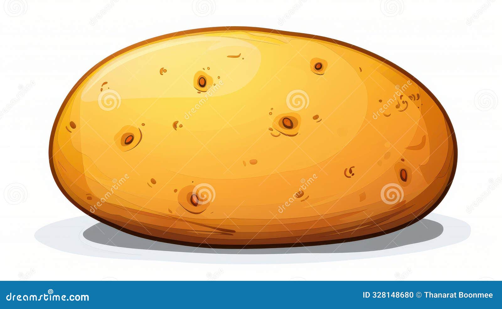 Simple Sketch Illustration of a Potato on a White Background ...