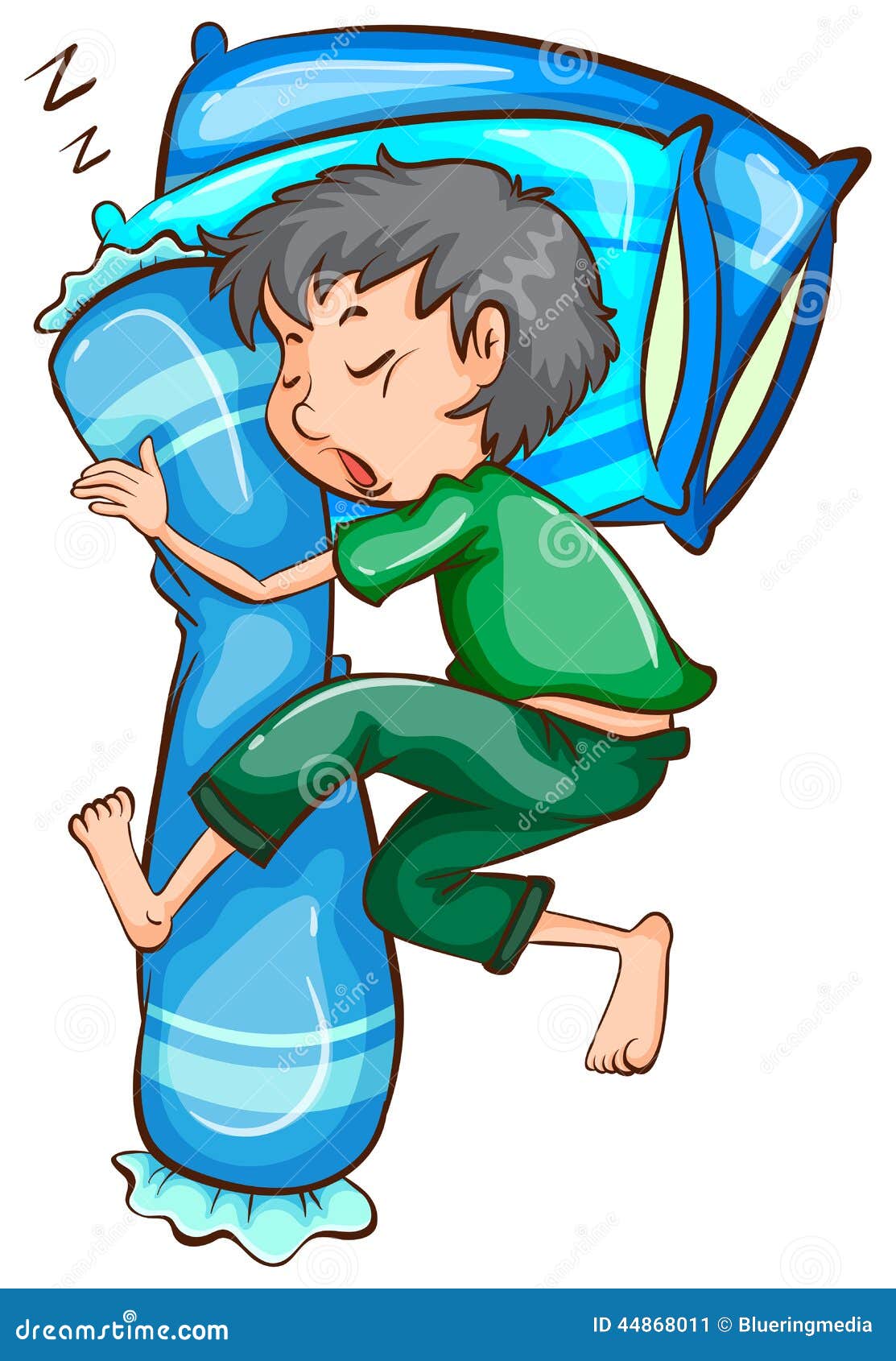 A Simple Sketch of a Sleeping Young Man Stock Vector - Illustration of ...