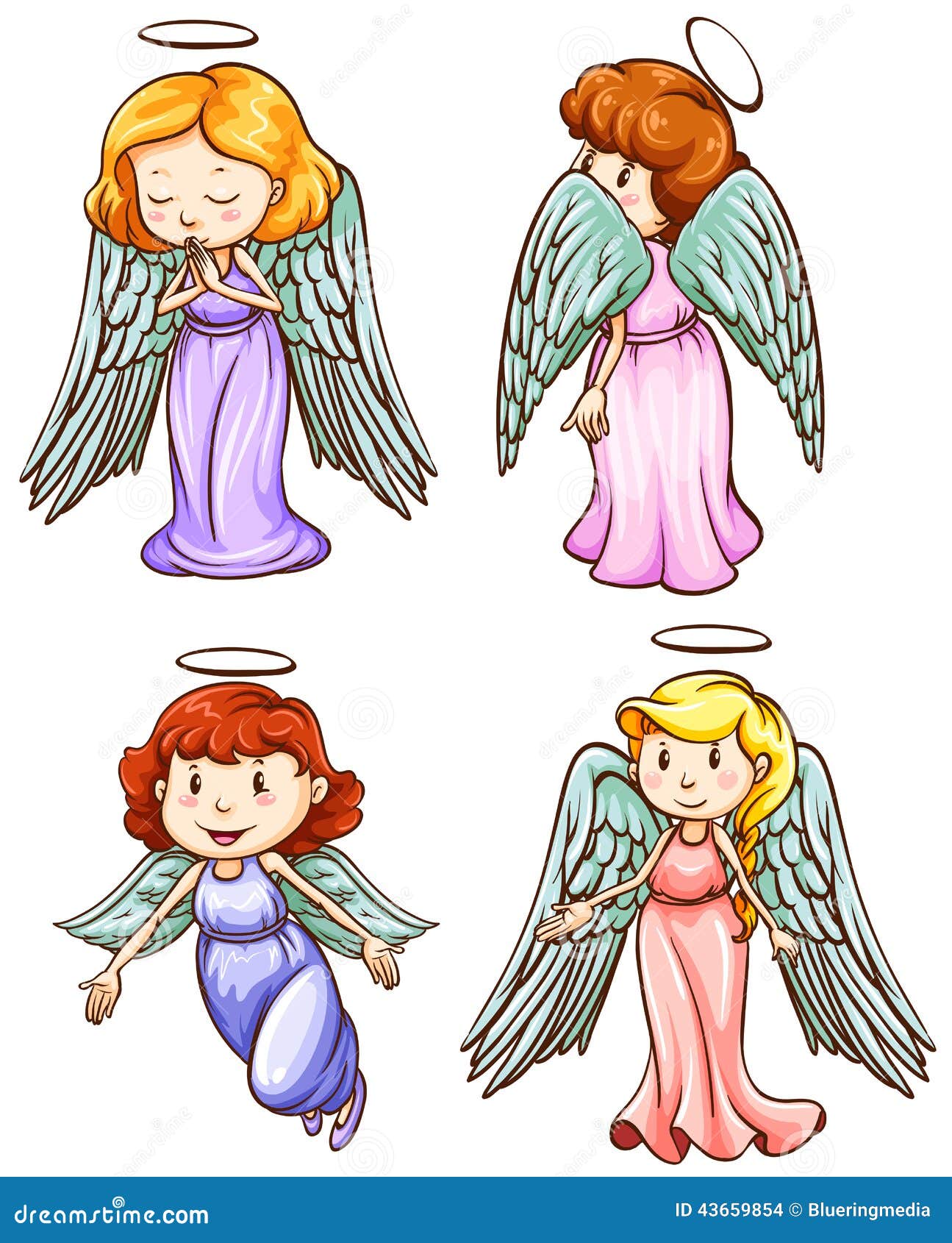 Simple sketches of angels stock vector. Illustration of safe - 43659854