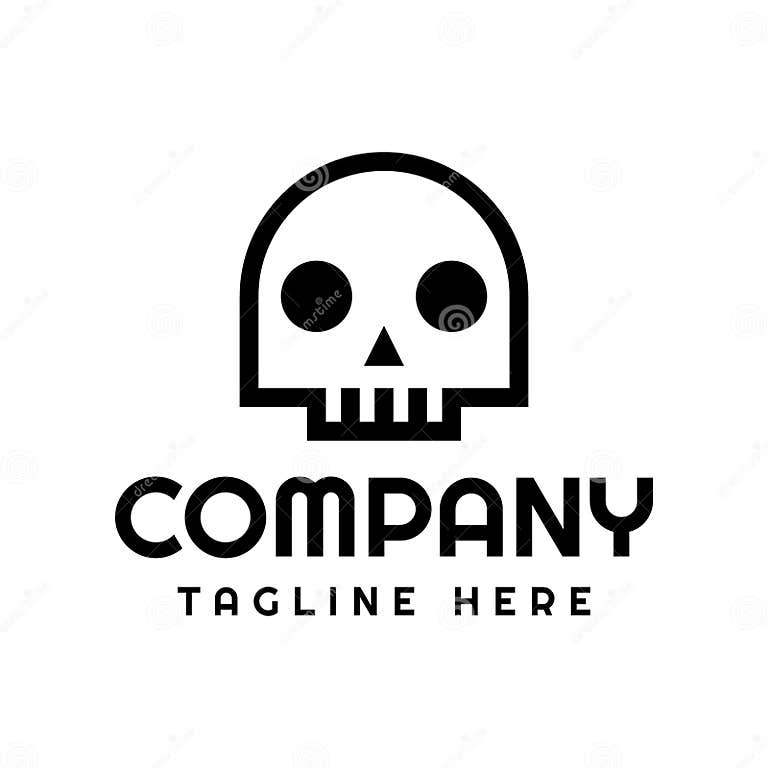 Skull logo design stock vector. Illustration of music - 253718505