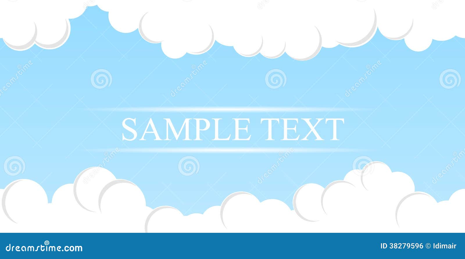Simple Sky Background. Vector Stock Vector - Illustration of cloudy ...