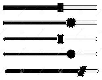 Simple Slider, Fader Templates. GUI Element. Stock Vector ...