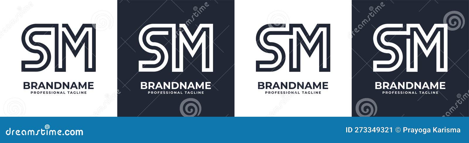 Simple SM Monogram Logo, Suitable for Any Business with SM or MS ...