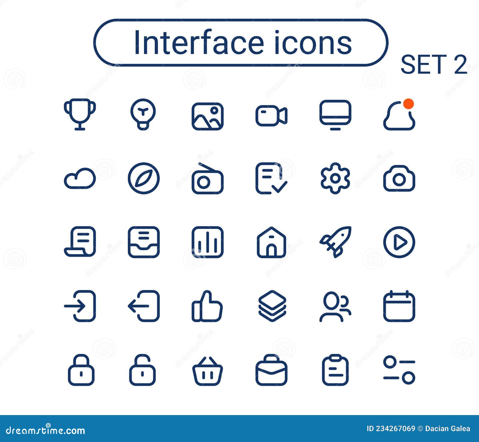 Simple Small Second Floor Plan Vector Illustration | CartoonDealer.com ...