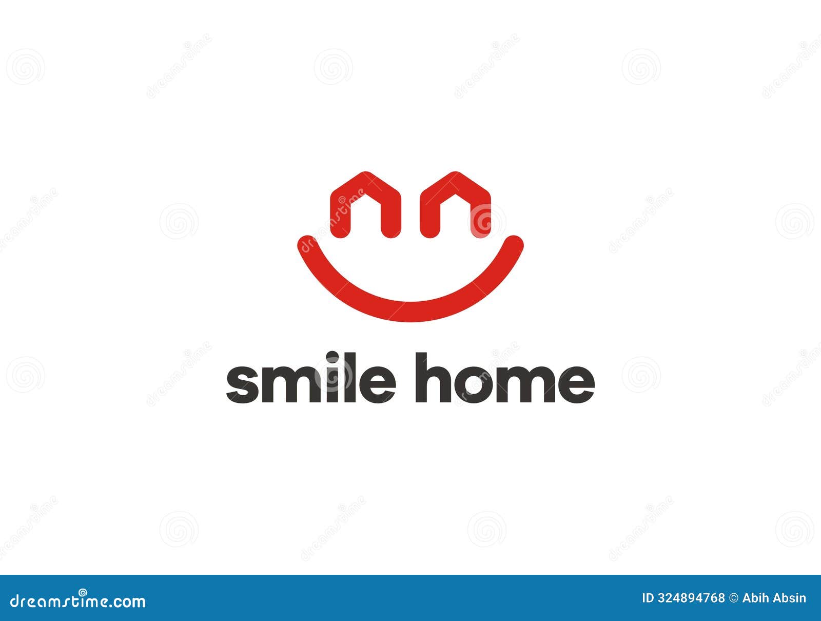 Simple Smile Home Logo Icon Vector Design Stock Vector - Illustration ...