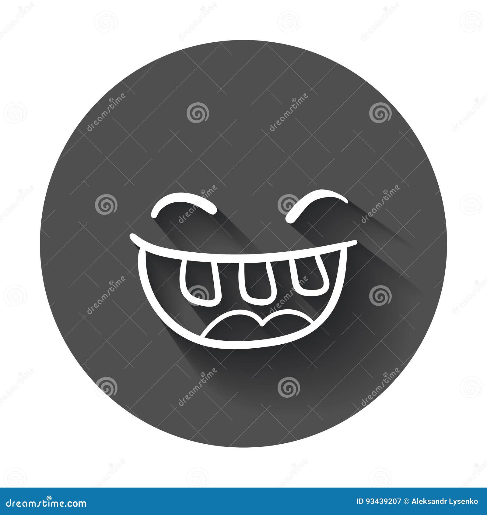 Simple smile vector icon. stock vector. Illustration of drawing - 93439207
