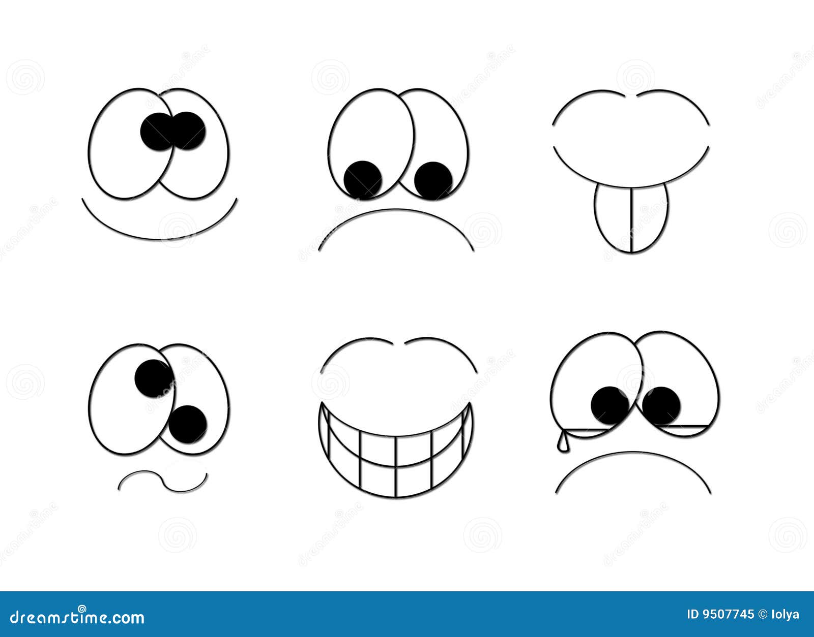 Simple smiles stock illustration. Illustration of grin - 9507745