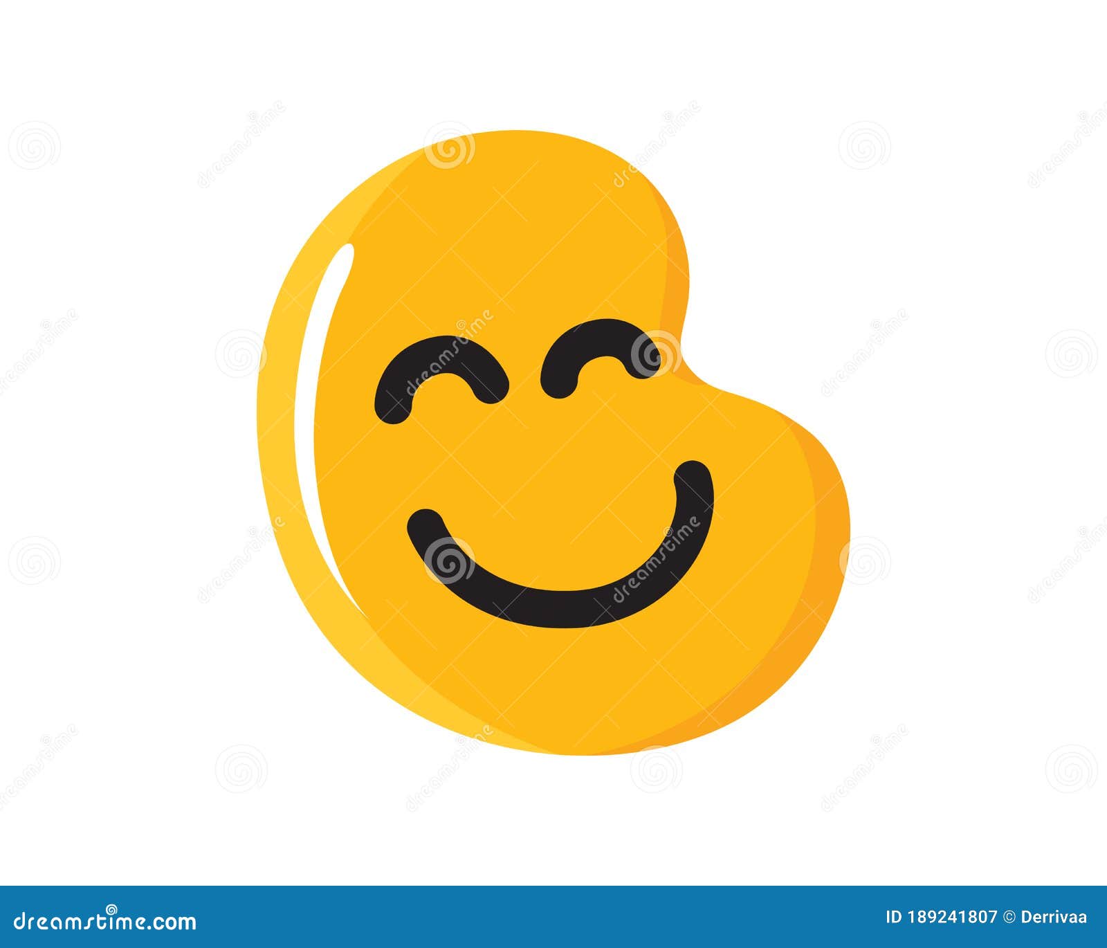 Smiling Bean Character Symbol Illustration Stock Vector - Illustration ...