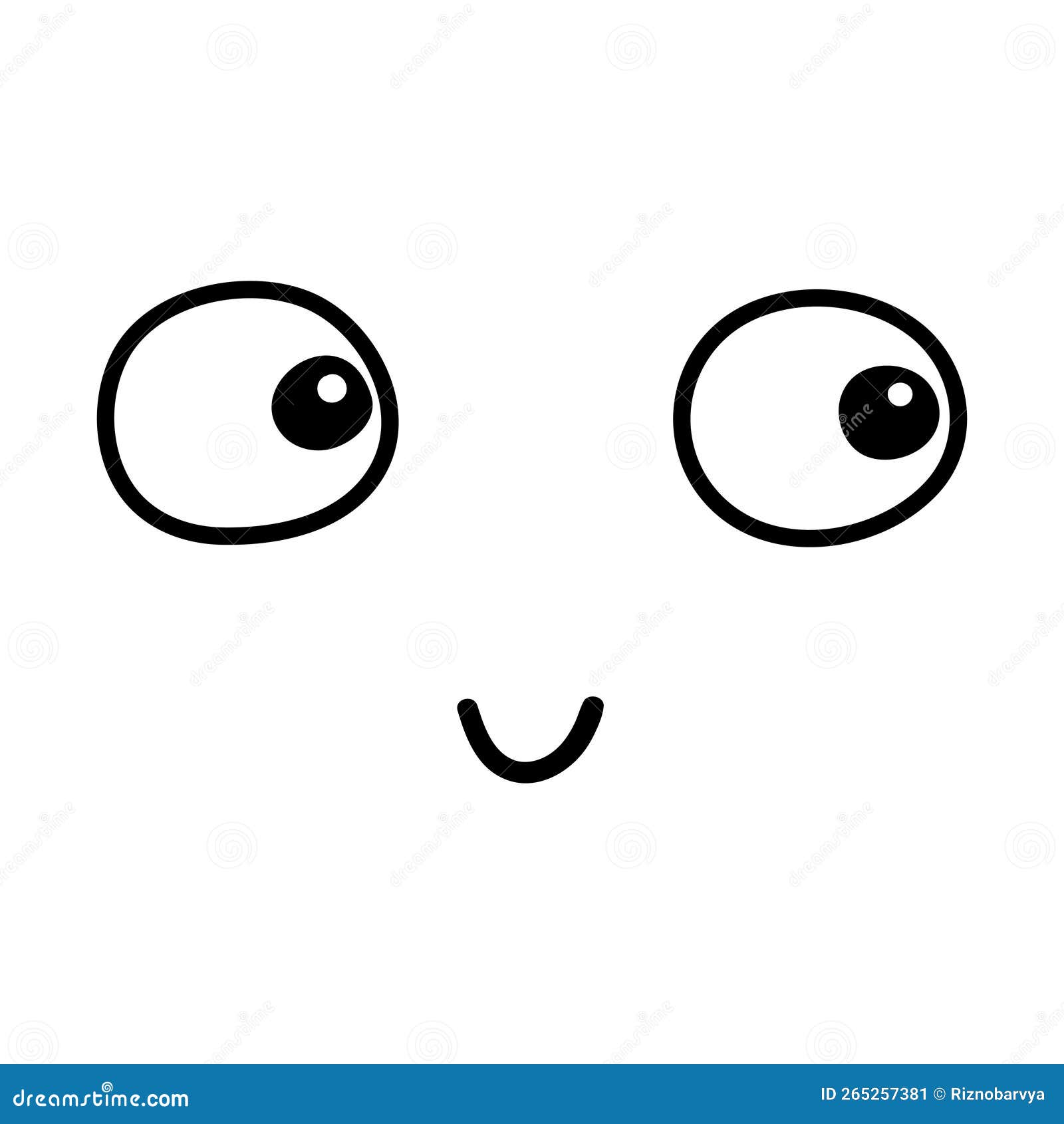 Simple Smiling Face. Funny Emoticon Doodle Design Stock Vector ...