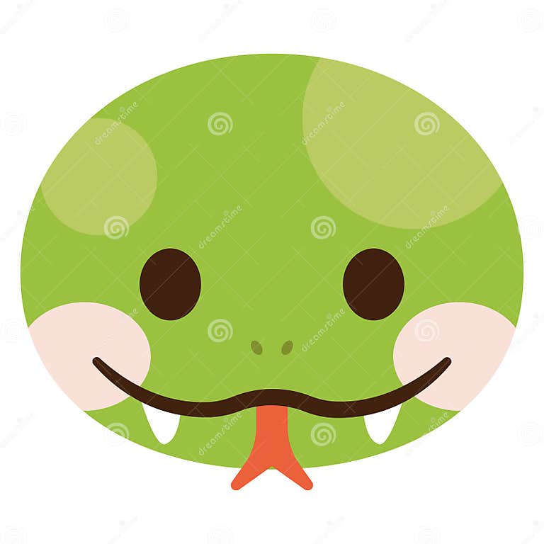 Simple Snake Face Vector Illustration Stock Illustration - Illustration ...