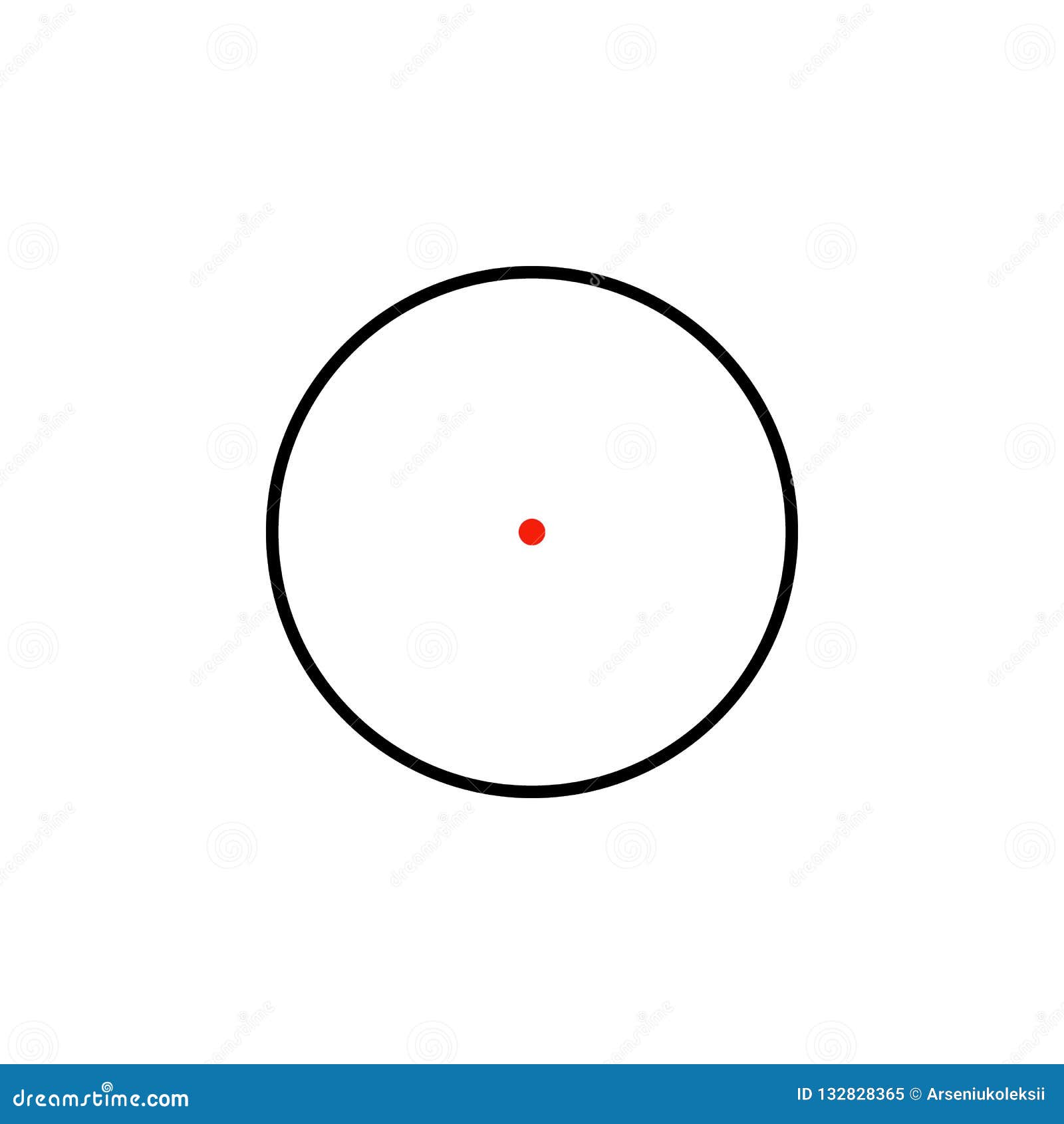 Simple Sniper Crosshairs with Red Aim Dot Stock Vector - Illustration ...