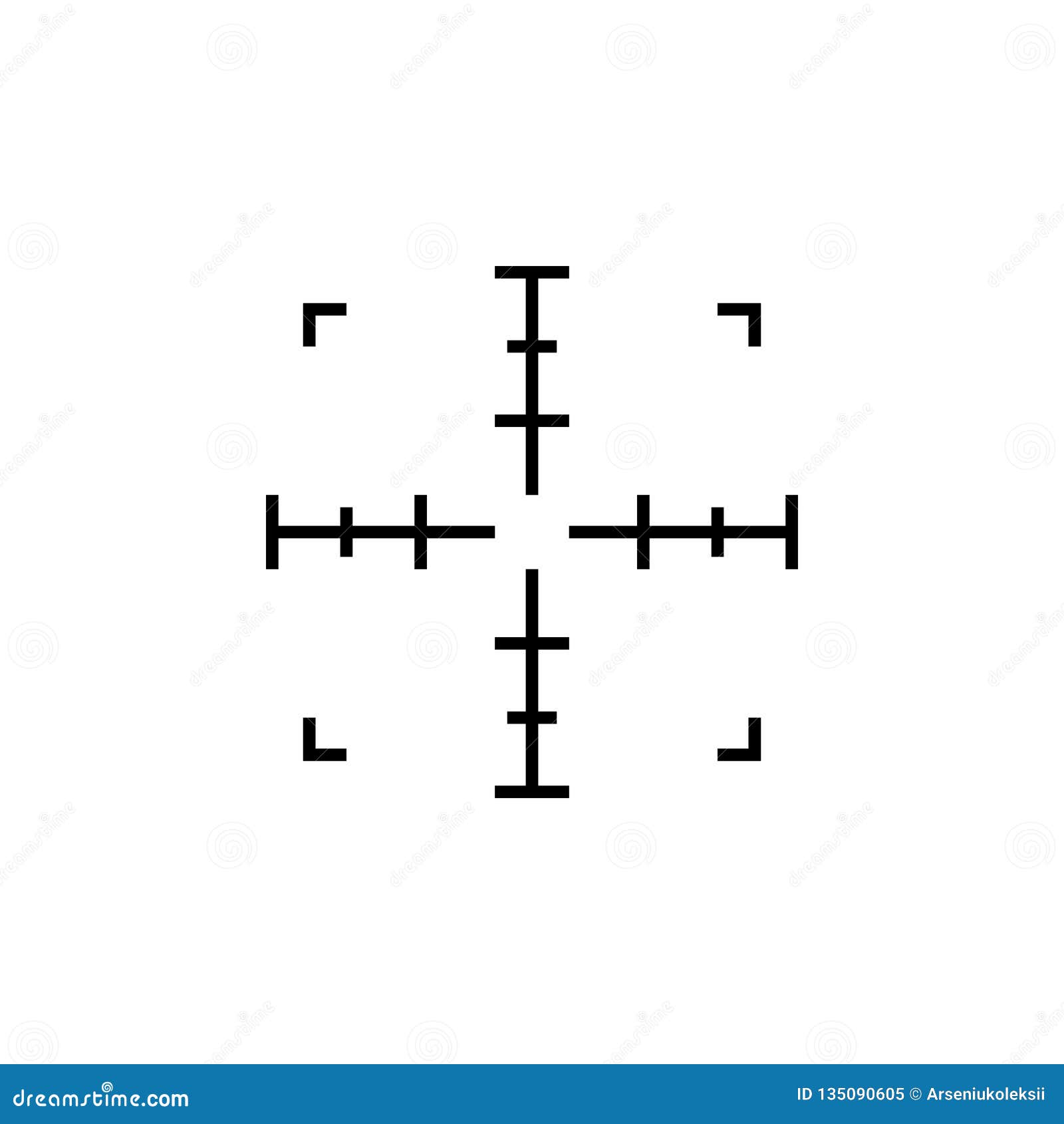 Simple Sniper Rifle Aim Target. AR Crosshairs Stock Vector ... Simple Sniper Rifle Aim Target. AR Crosshairs Stock Vector ...