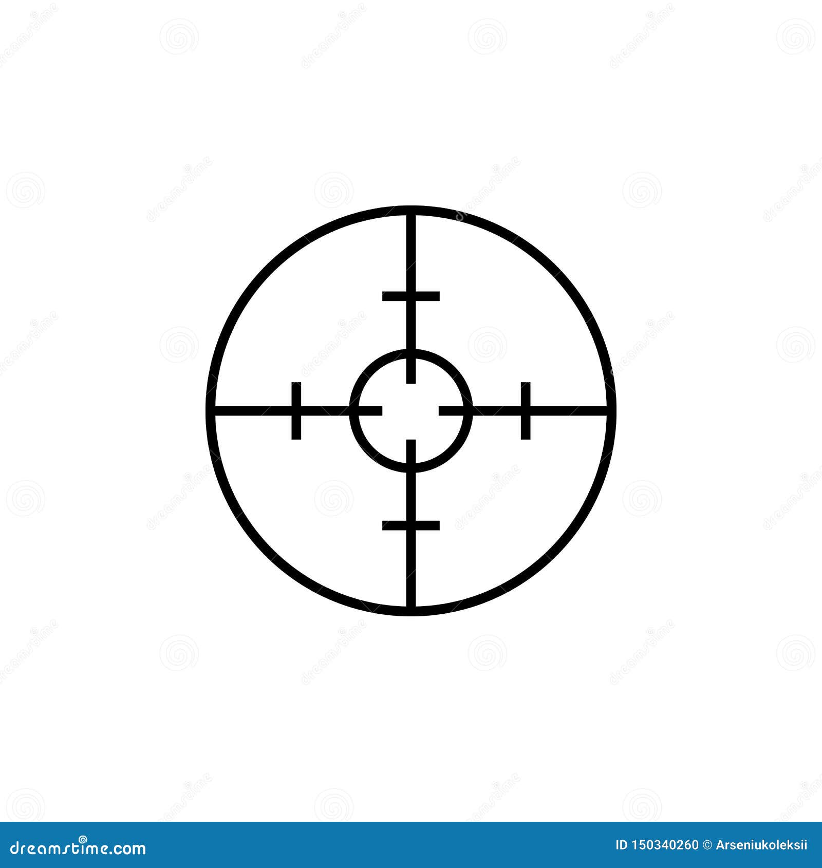 Simple Sniper Rifle Aim Target. Stock Vector - Illustration of isolated ... Simple Sniper Rifle Aim Target. Stock Vector - Illustration of isolated ...