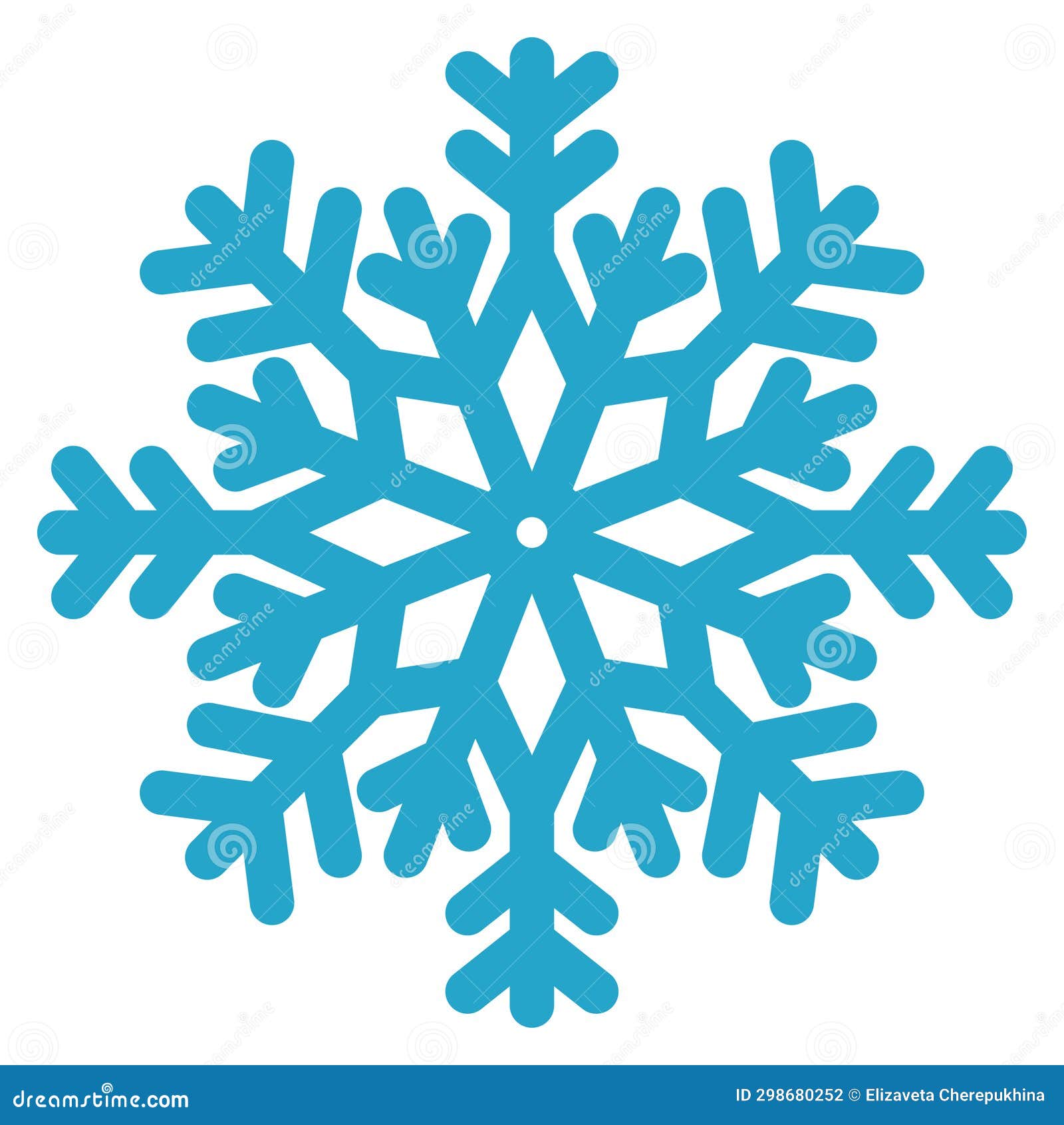 Simple Snowflake Icon Isolated on White Background Stock Illustration ...