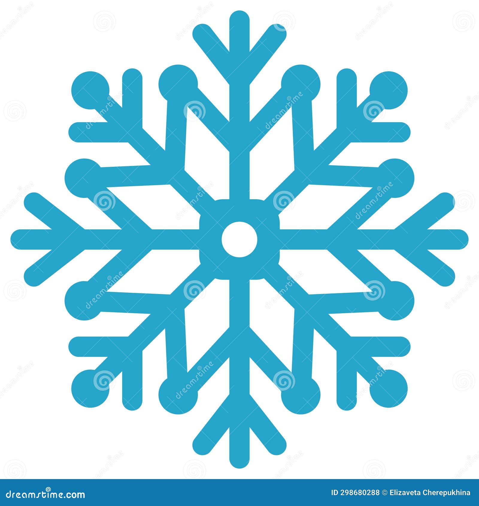 Simple Snowflake Icon Isolated on White Background Stock Vector ...