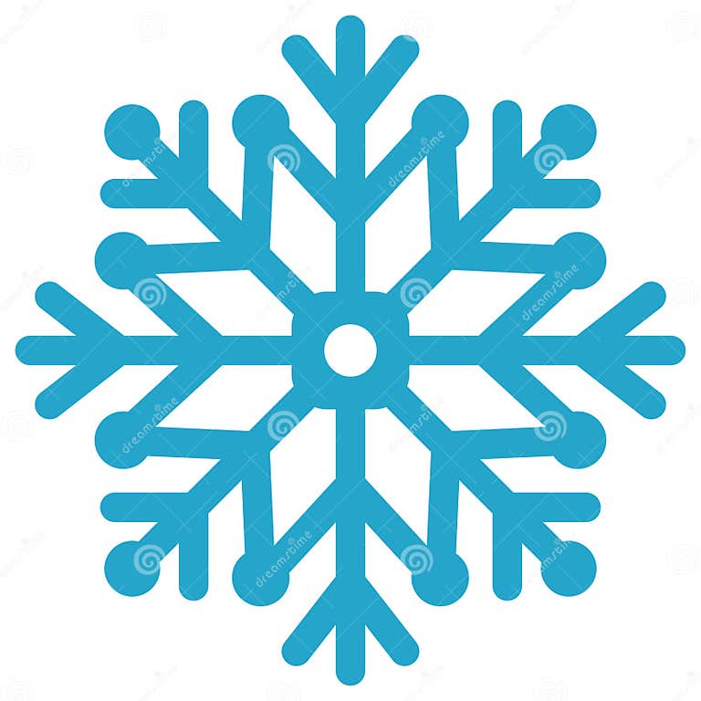 Simple Snowflake Icon Isolated on White Background Stock Vector ...