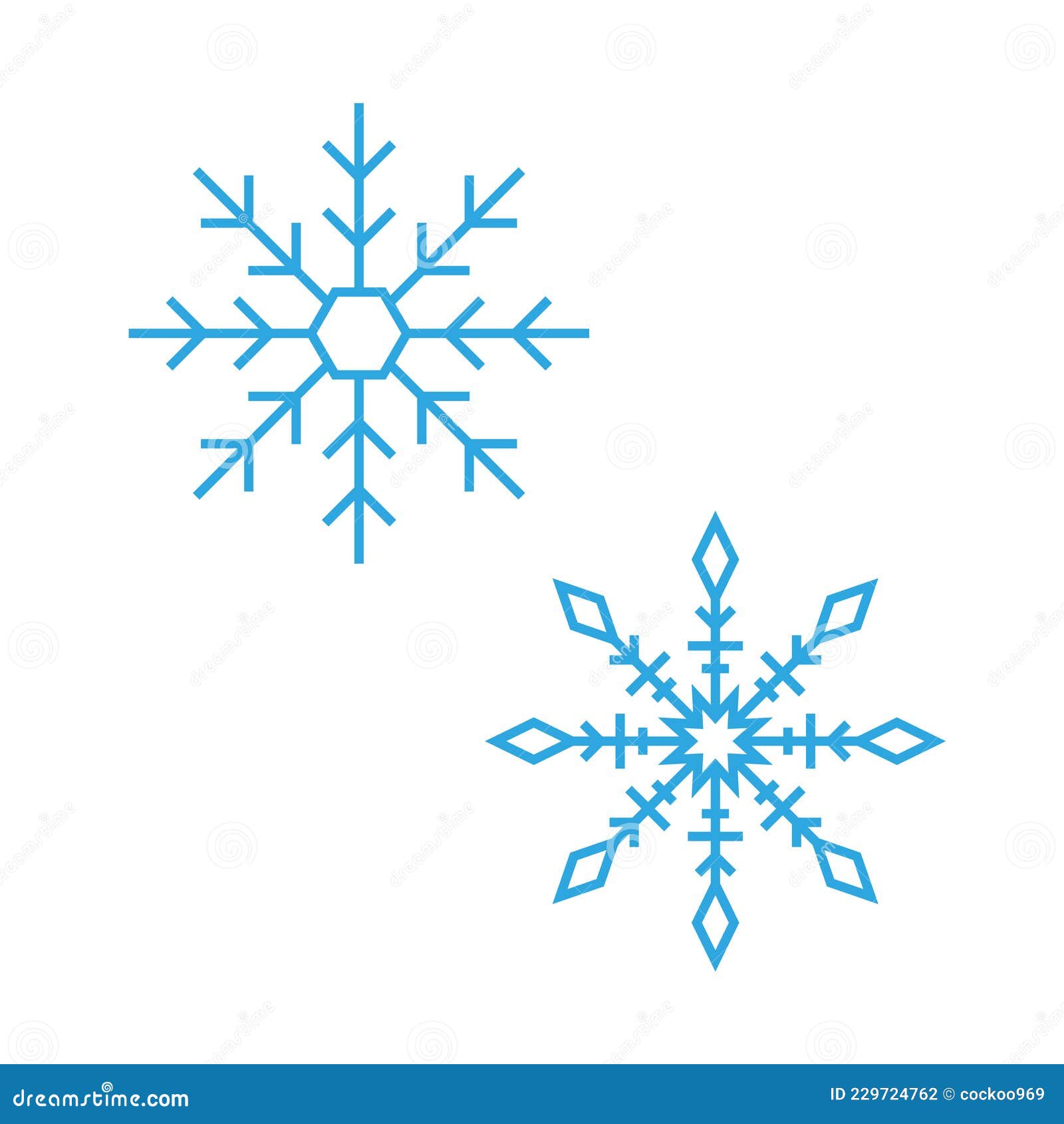 Simple Snowflake Line Drawing Stock Vector - Illustration of white ...