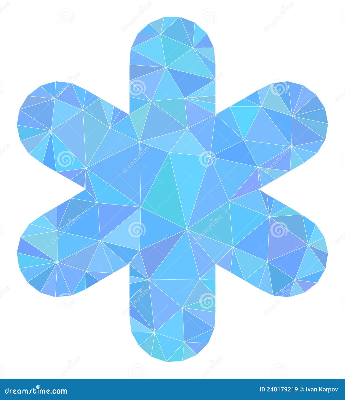 Simple Snowflake Triangle Mocaic Icon Stock Vector - Illustration of ...