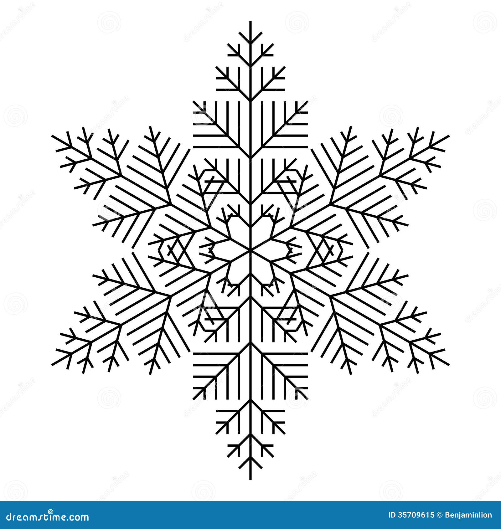 Simple Snowflake stock vector. Illustration of season - 35709615