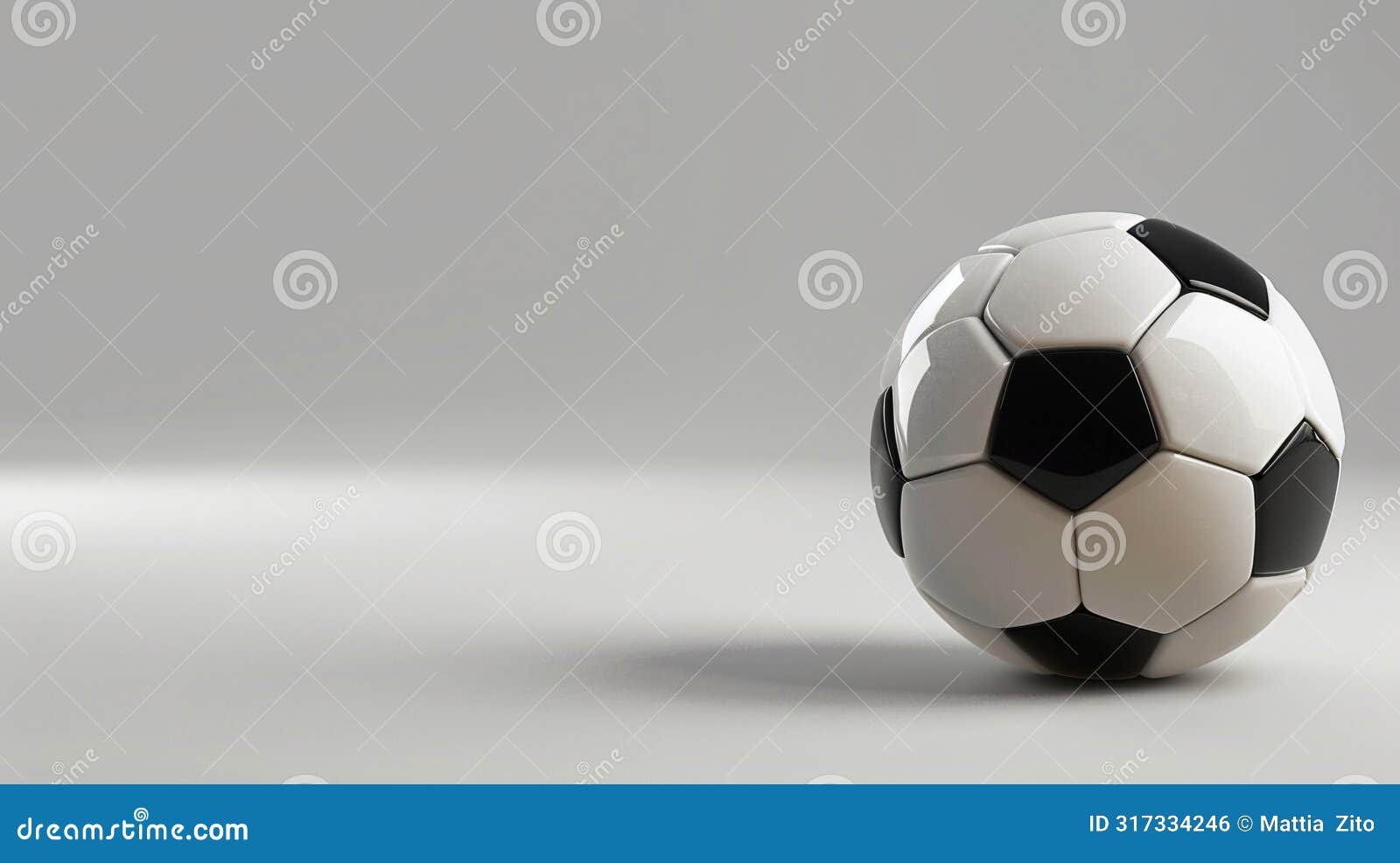 A Simple Soccer Ball with Copy Space Stock Photo - Image of generated ...