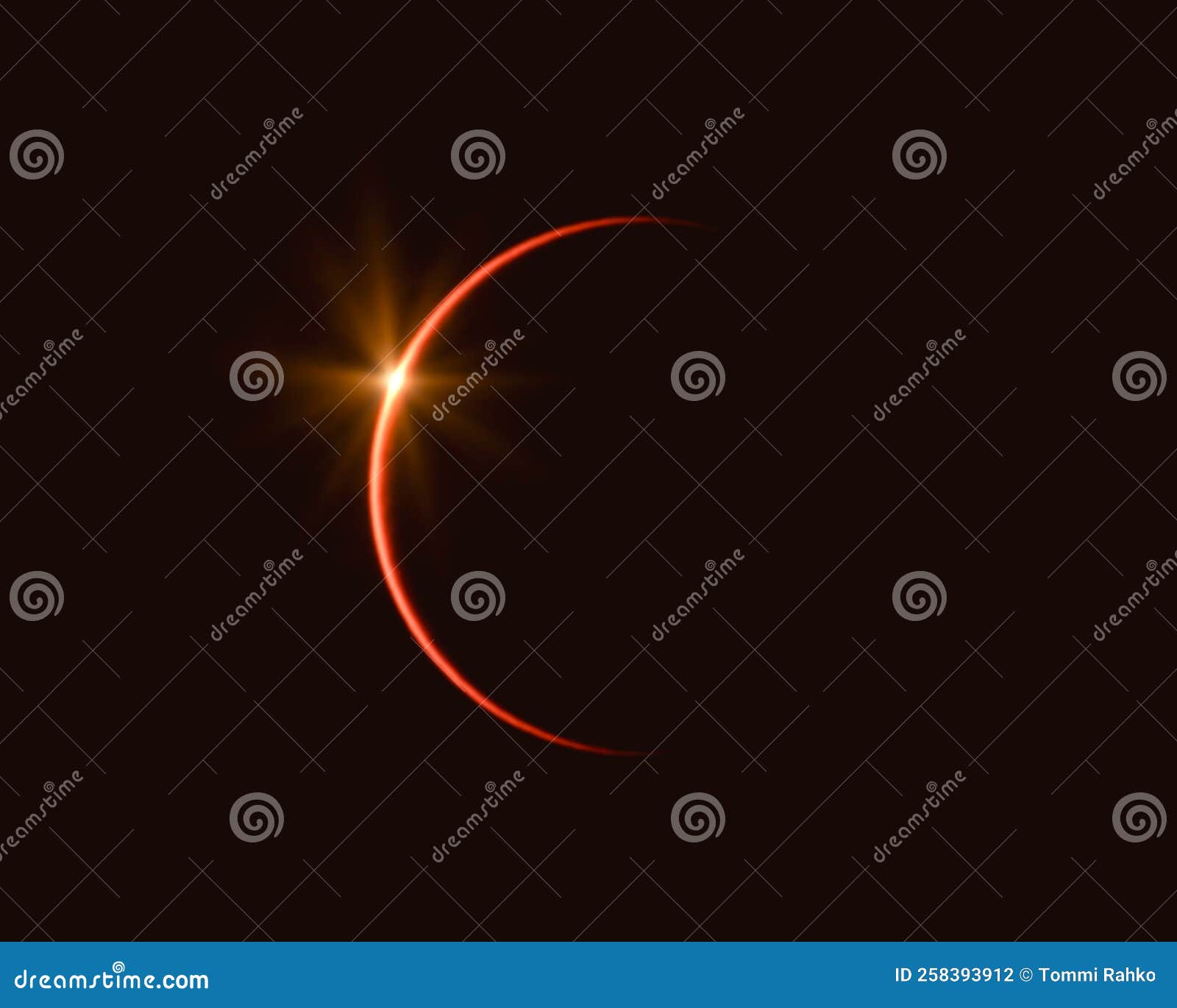 Simple Solar Eclipse Isolated on a Black Background Stock Photo - Image ...