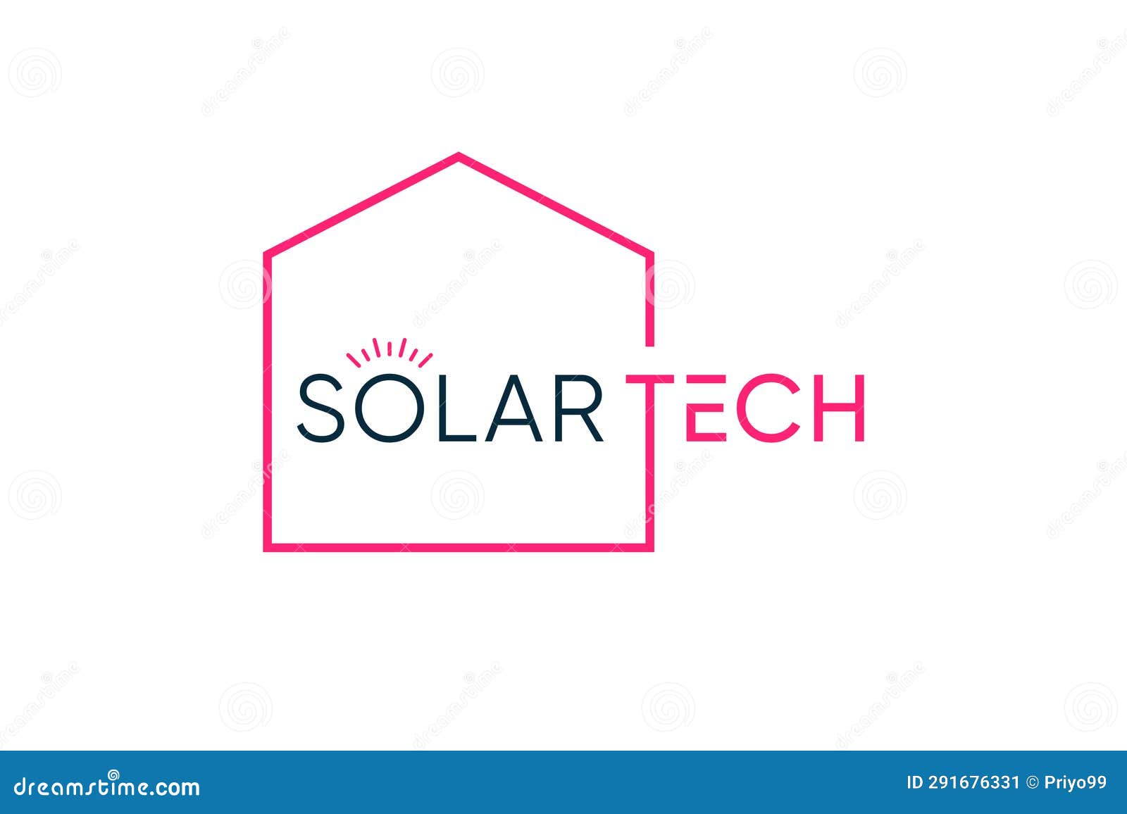 Simple Solar House Logo Design Vector with Creative Element Concept ...